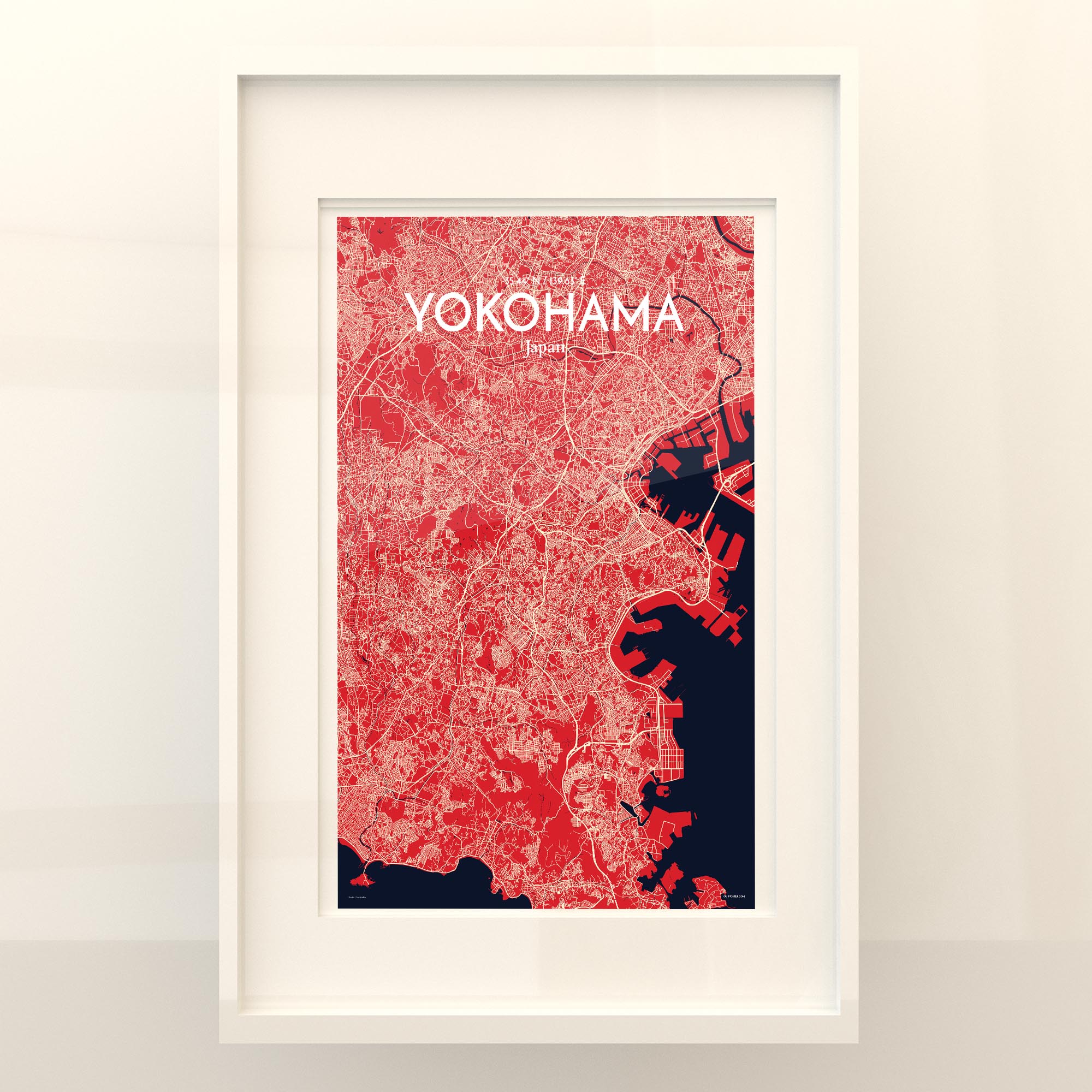 Yokohama City Map, Art Print, Wall Decor - OurPoster.com