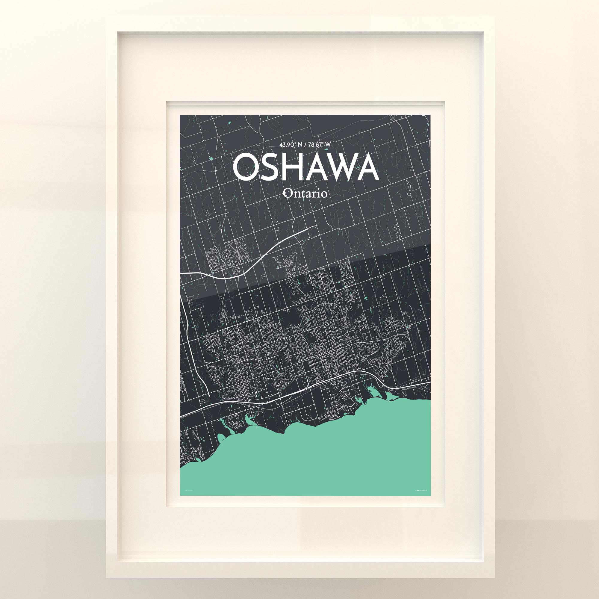 Oshawa City Map, Art Print, Wall Decor - OurPoster.com