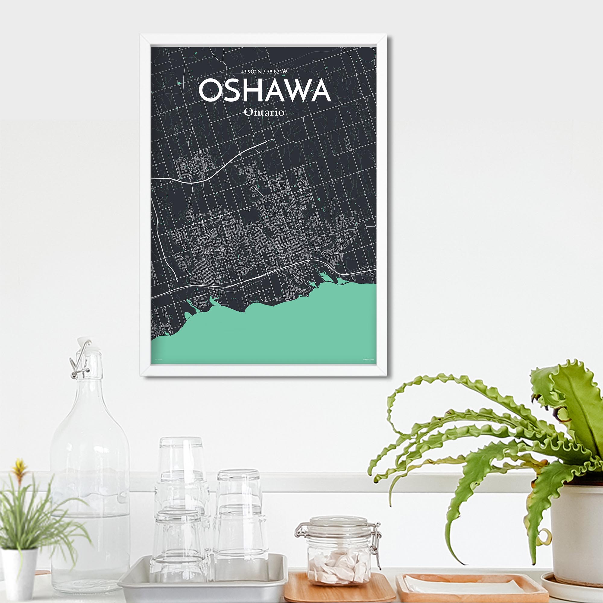 Oshawa City Map, Art Print, Wall Decor - OurPoster.com