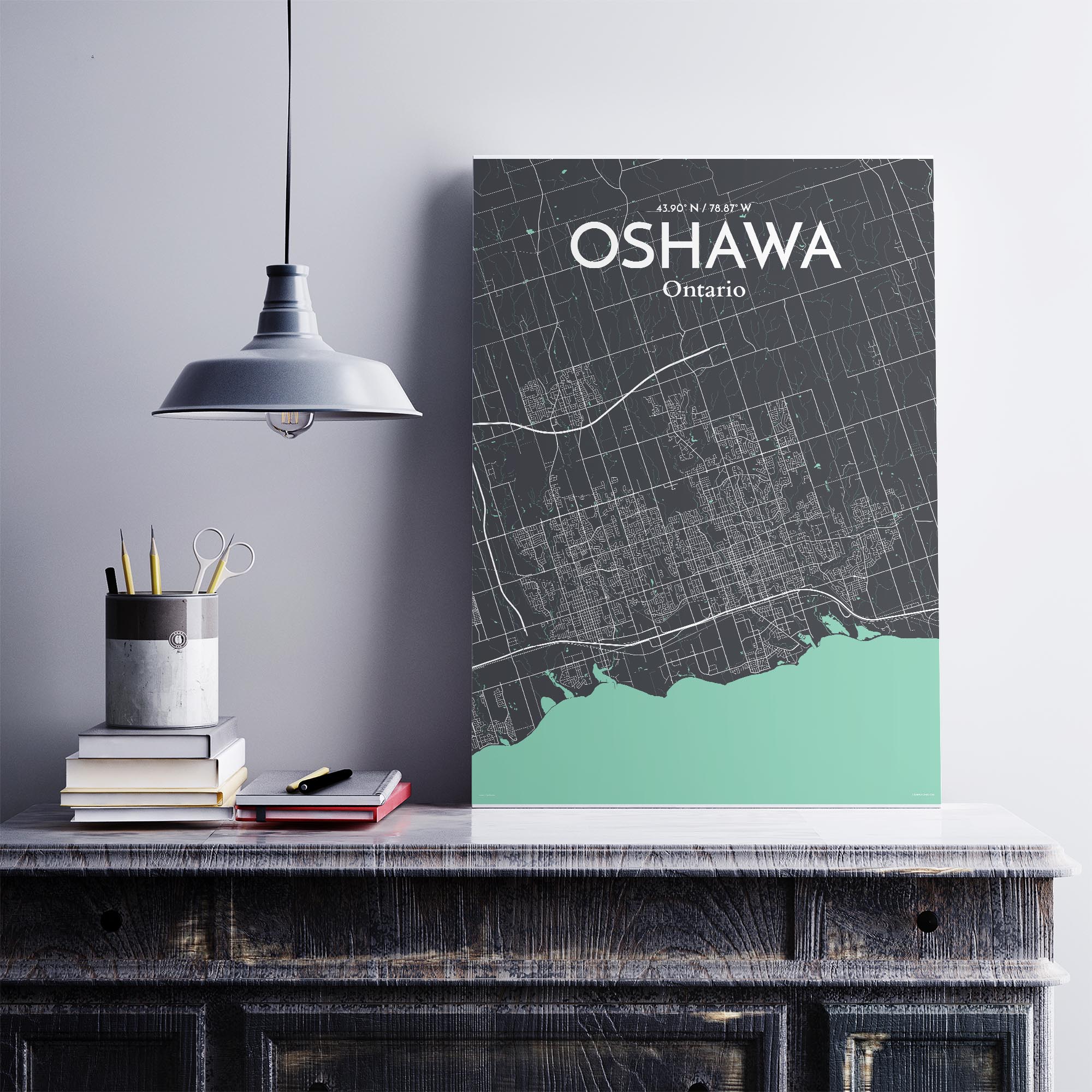 Oshawa City Map, Art Print, Wall Decor - OurPoster.com