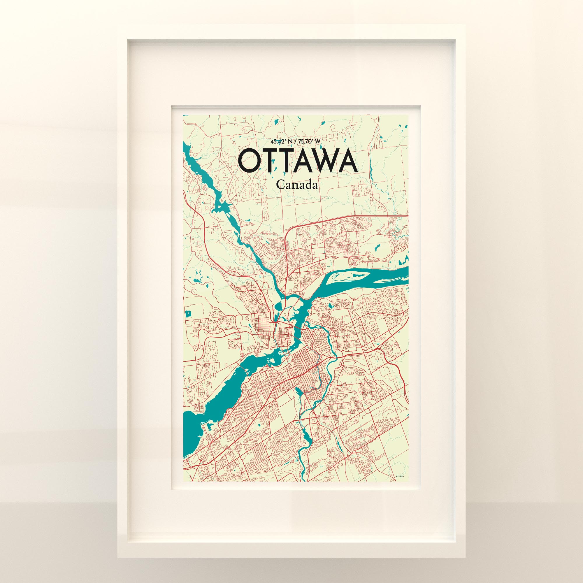 Ottawa City Map, Art Print, Wall Decor - OurPoster.com