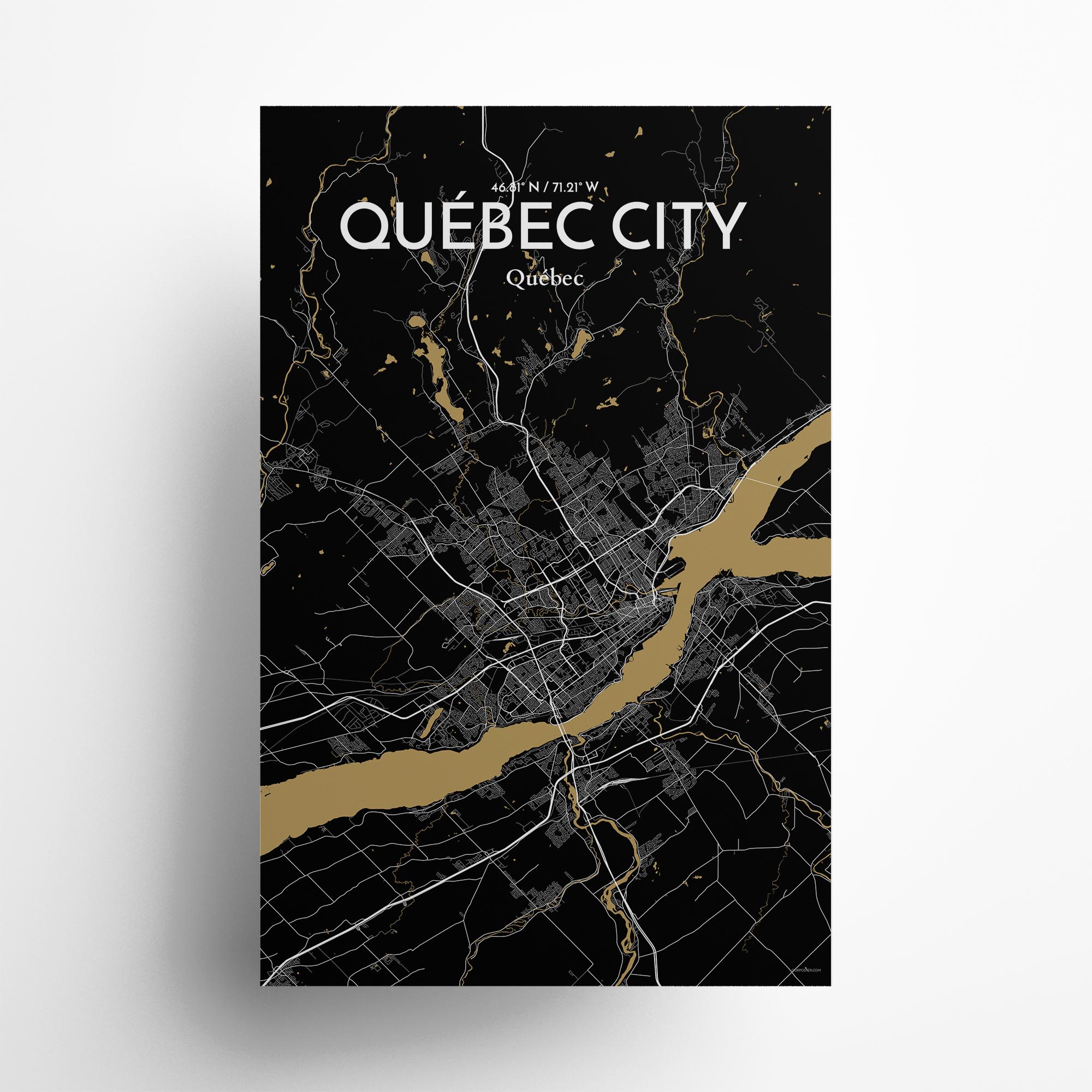 Quebec City City Map, Art Print, Wall Decor - OurPoster.com