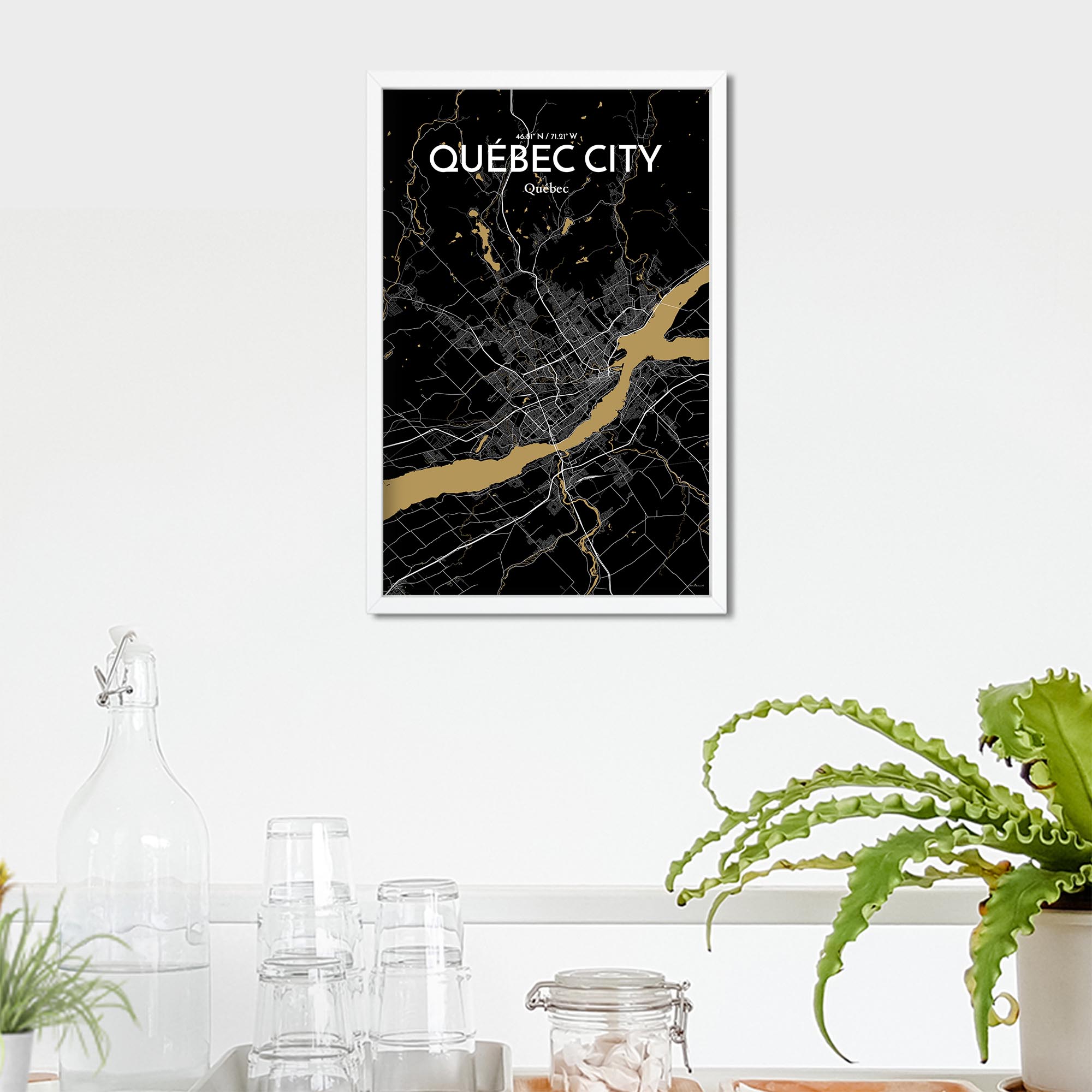 Quebec City City Map, Art Print, Wall Decor - OurPoster.com