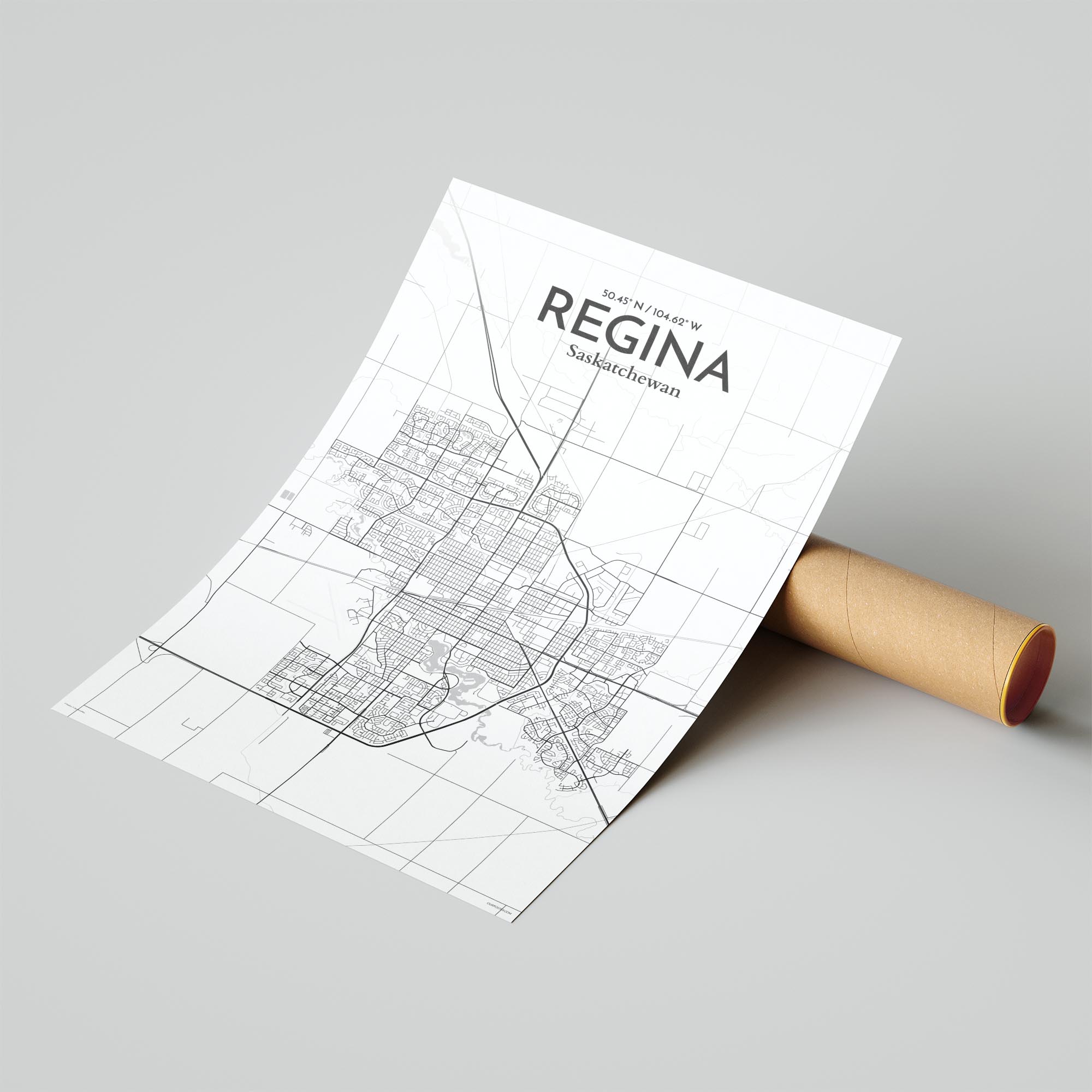 Regina City Map, Art Print, Wall Decor - OurPoster.com