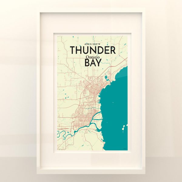 Thunder Bay City Map, Art Print, Wall Decor - OurPoster.com