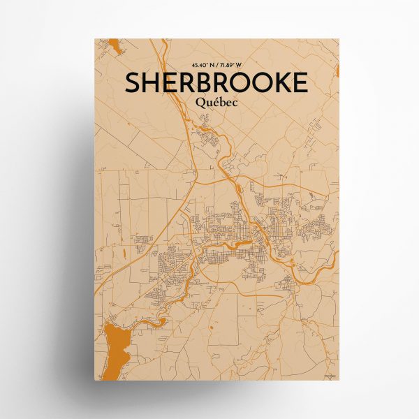 Sherbrooke City Map, Art Print, Wall Decor - OurPoster.com