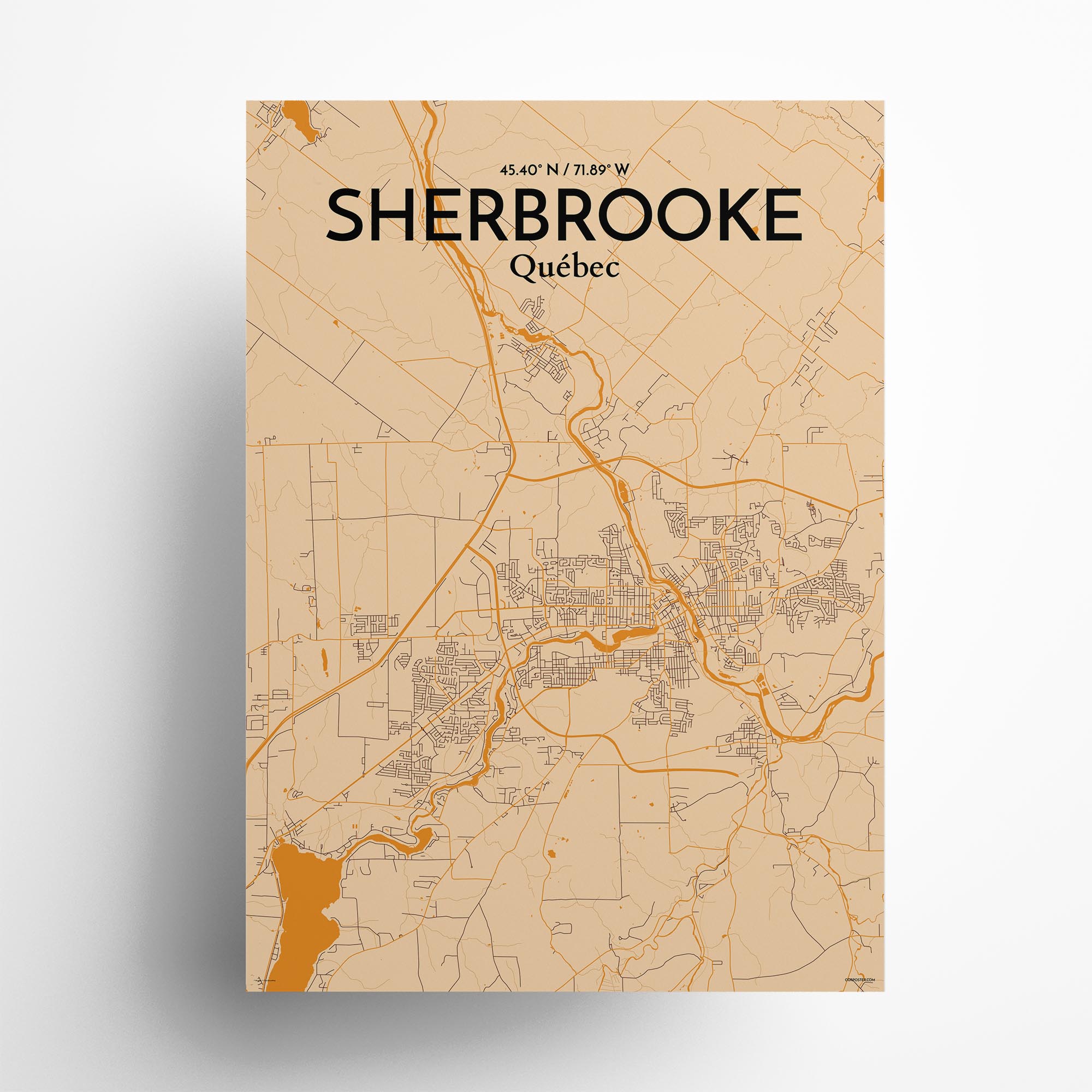 Sherbrooke City Map, Art Print, Wall Decor - OurPoster.com
