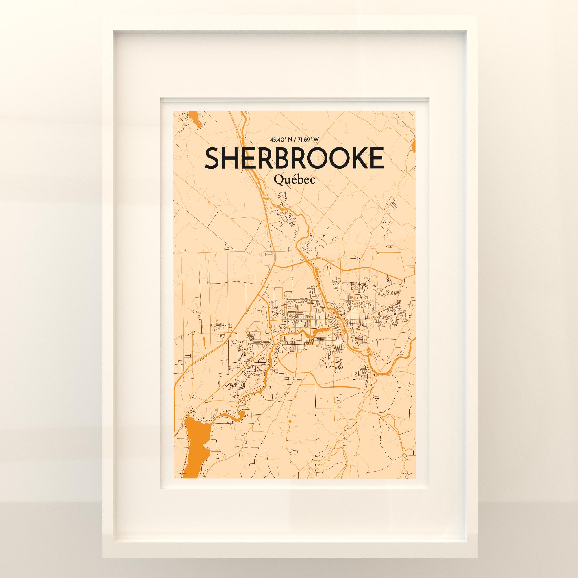 Sherbrooke City Map, Art Print, Wall Decor - OurPoster.com