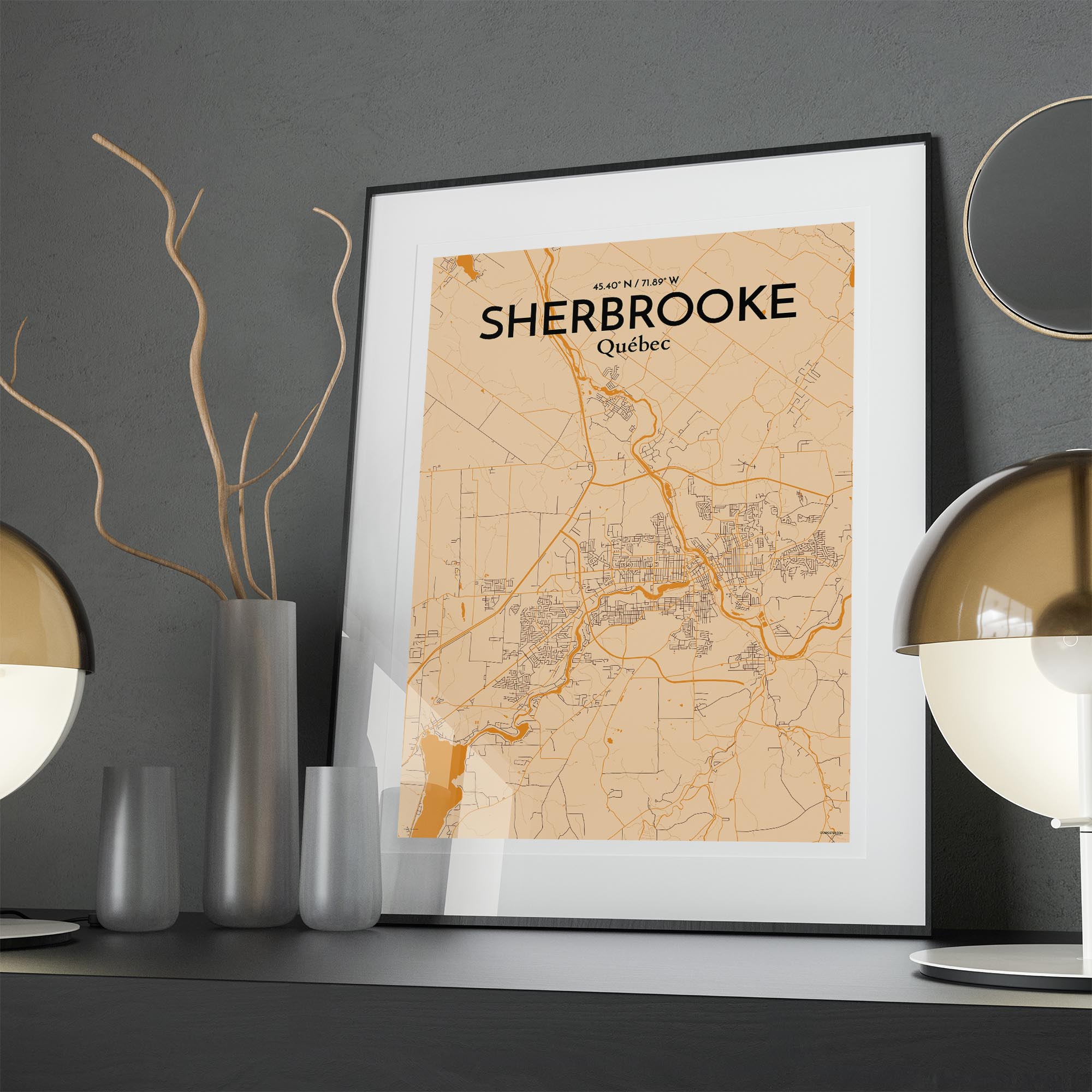 Sherbrooke City Map, Art Print, Wall Decor - OurPoster.com