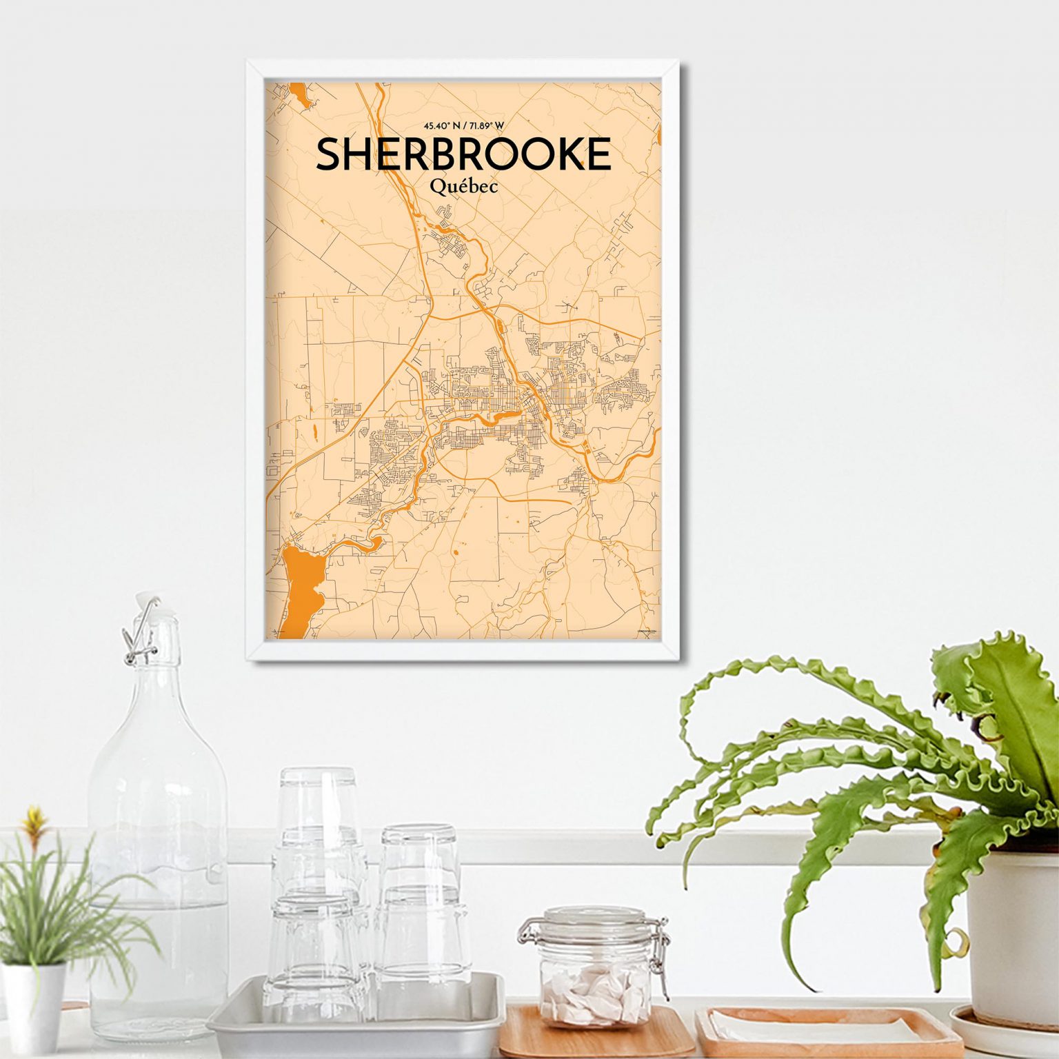 Sherbrooke City Map, Art Print, Wall Decor - OurPoster.com