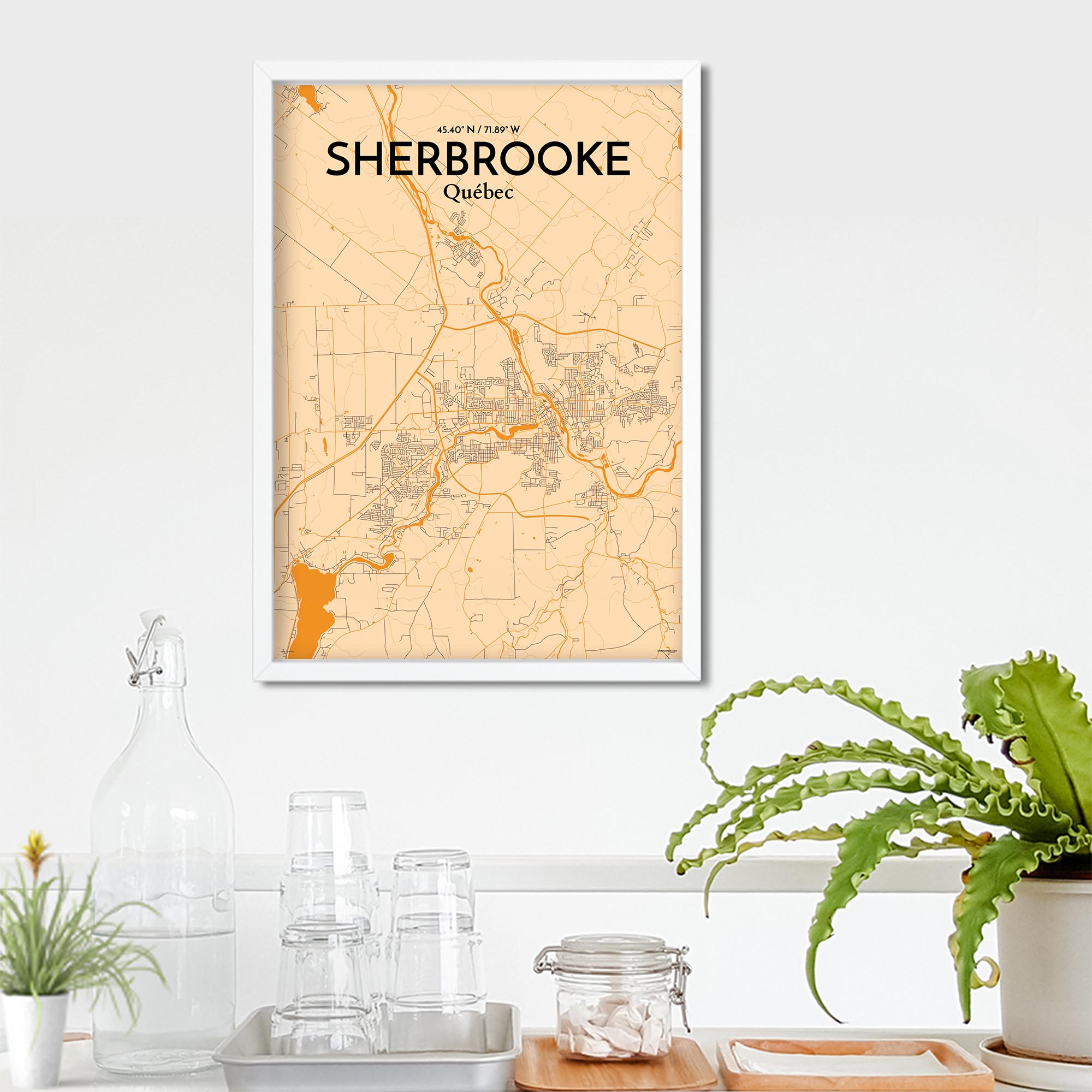Sherbrooke City Map, Art Print, Wall Decor - OurPoster.com