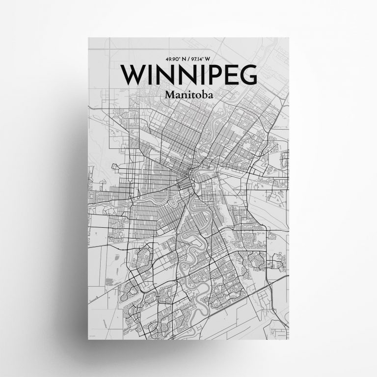 Winnipeg City Map, Art Print, Wall Decor - OurPoster.com