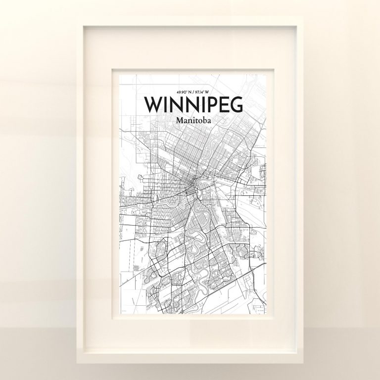 Winnipeg City Map, Art Print, Wall Decor - OurPoster.com