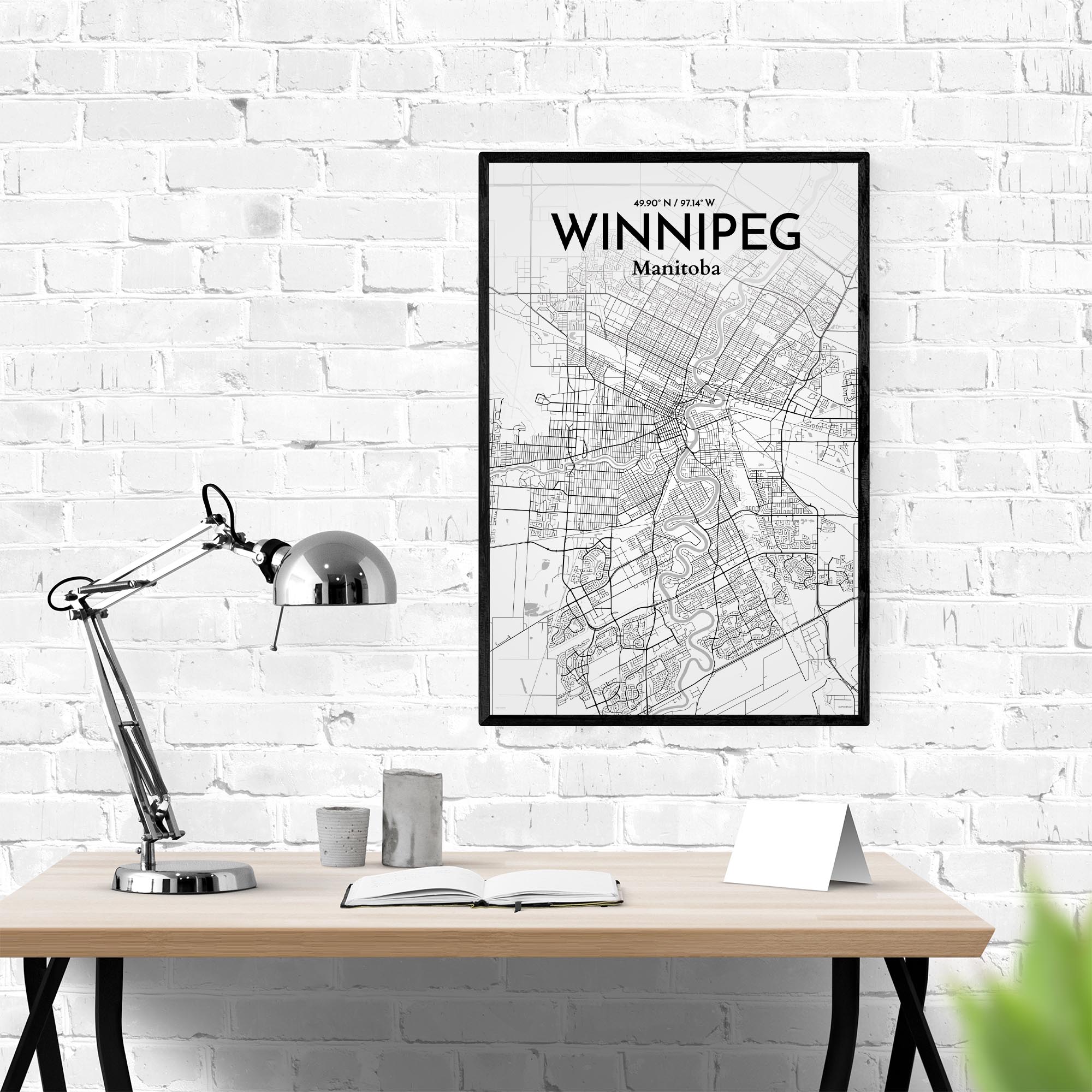 Winnipeg City Map, Art Print, Wall Decor - OurPoster.com