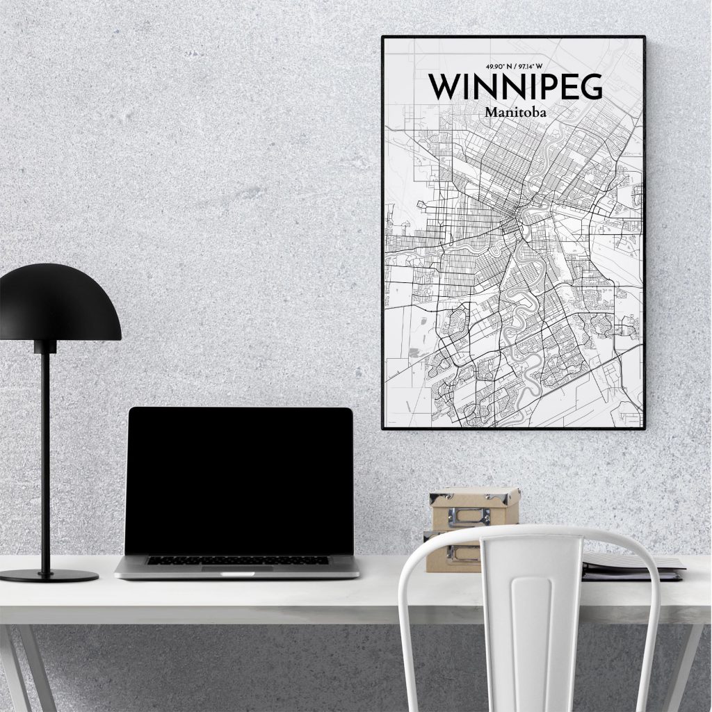 Winnipeg City Map, Art Print, Wall Decor - OurPoster.com