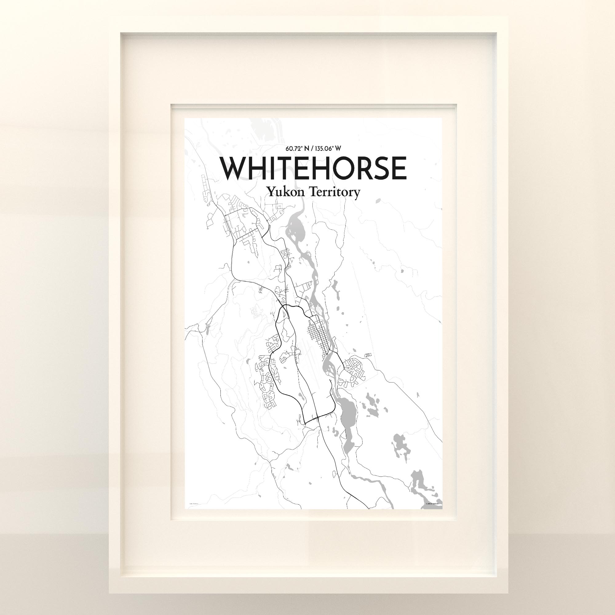 Whitehorse City Map, Art Print, Wall Decor - OurPoster.com