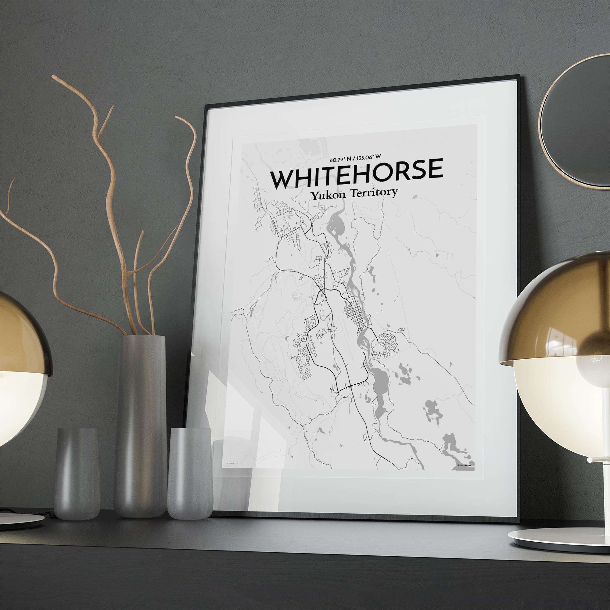Whitehorse City Map, Art Print, Wall Decor - OurPoster.com