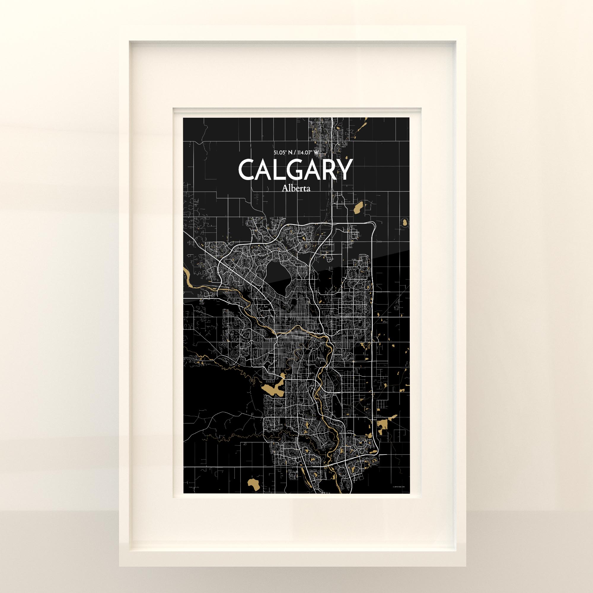 Calgary City Map, Art Print, Wall Decor - OurPoster.com