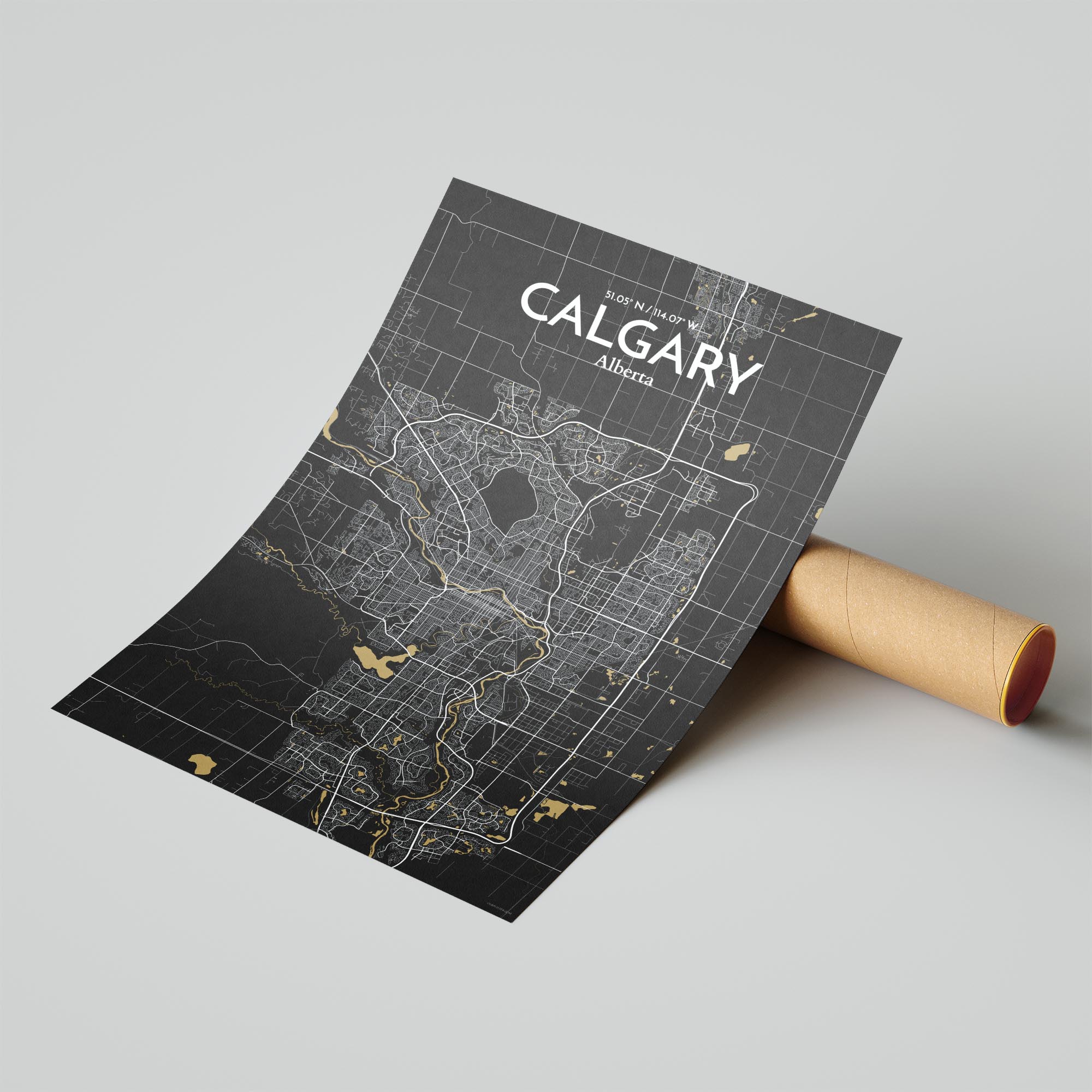 Calgary City Map, Art Print, Wall Decor - OurPoster.com