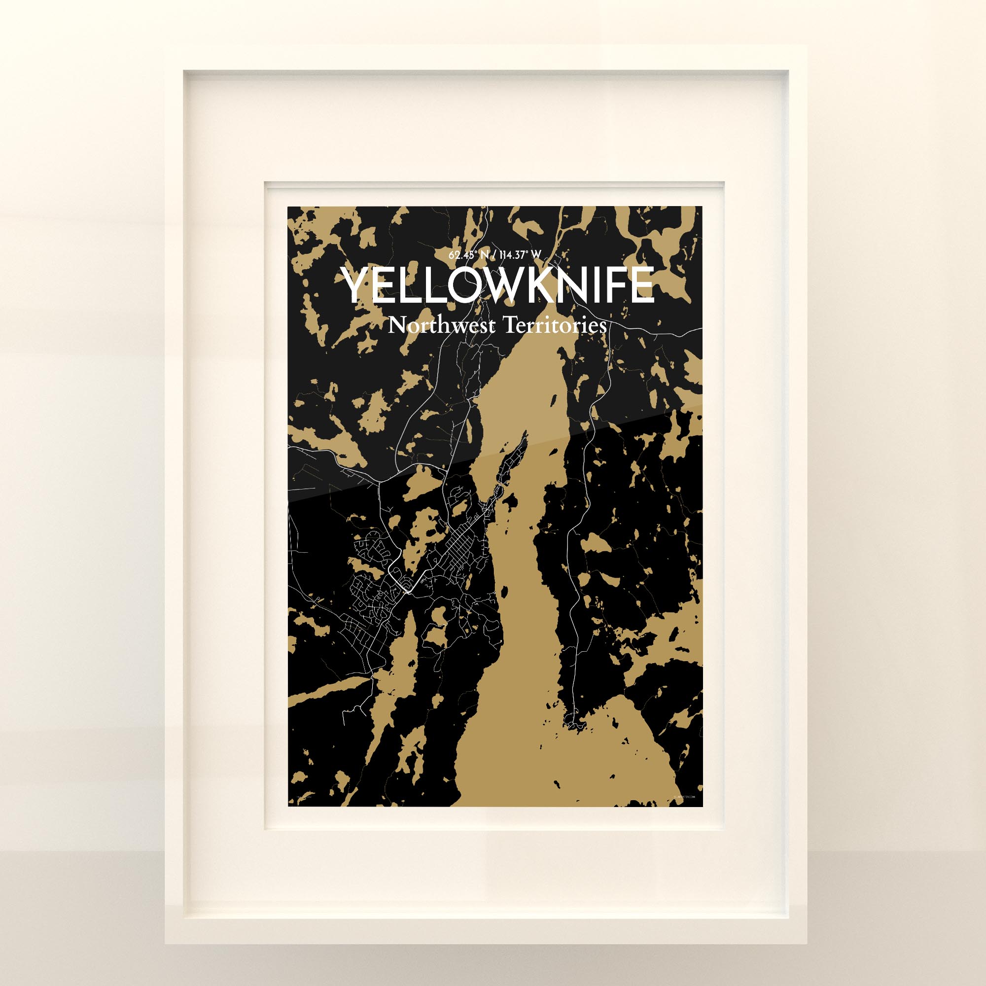 Yellowknife City Map, Art Print, Wall Decor - OurPoster.com