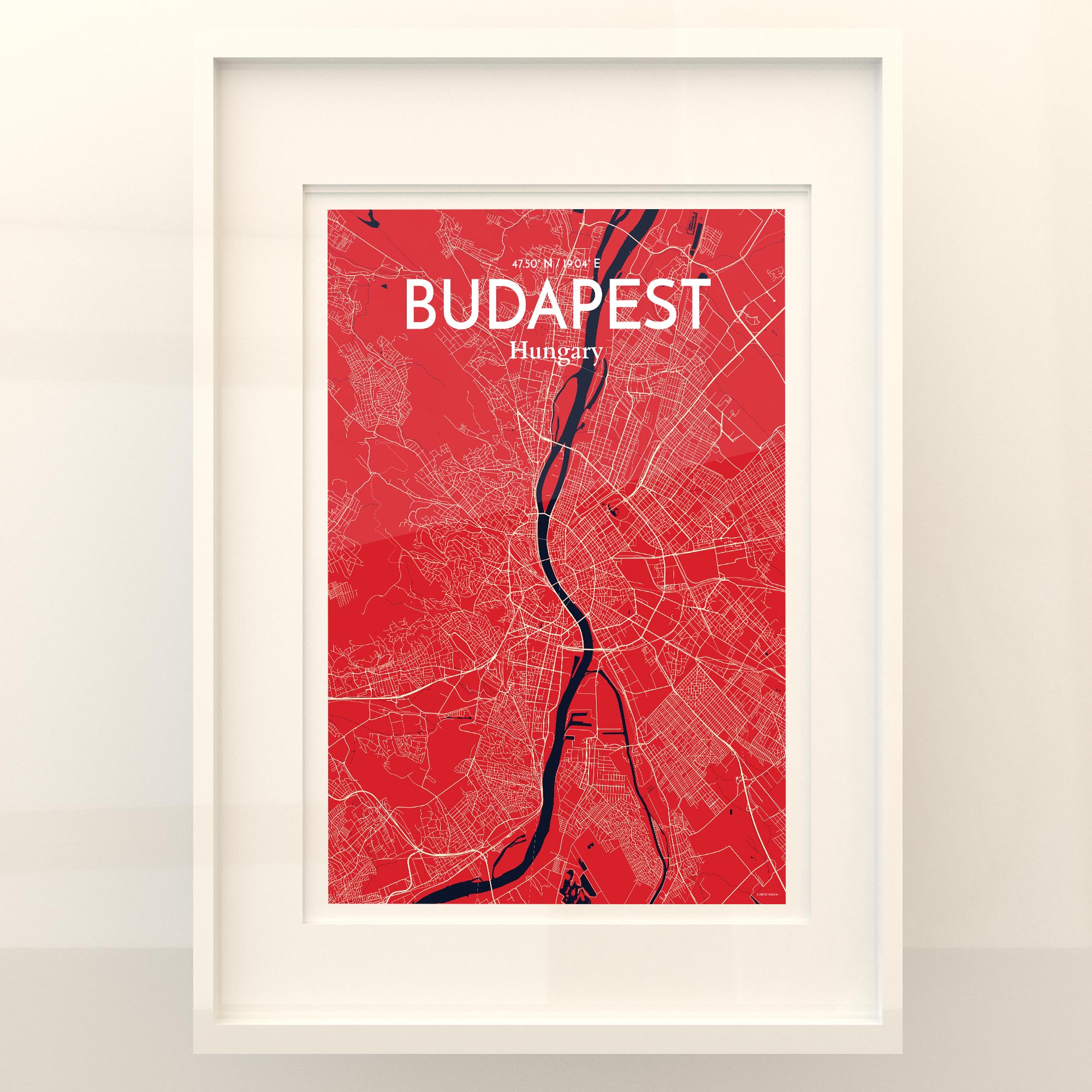 Budapest City Map, Art Print, Wall Decor - OurPoster.com