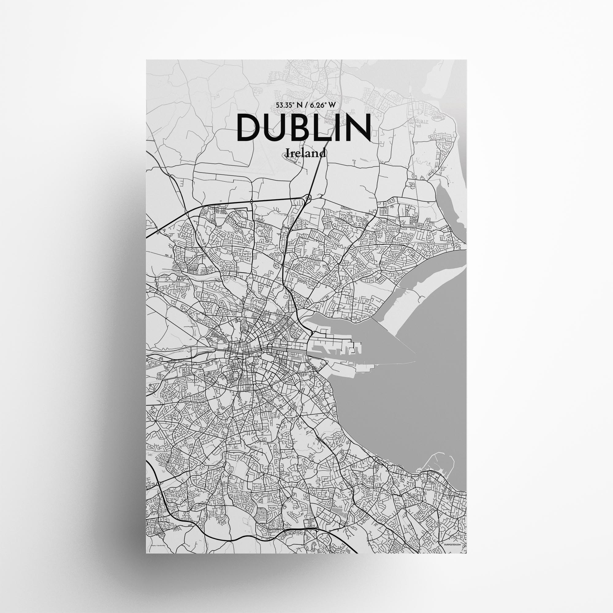 Dublin City Map, Art Print, Wall Decor - OurPoster.com