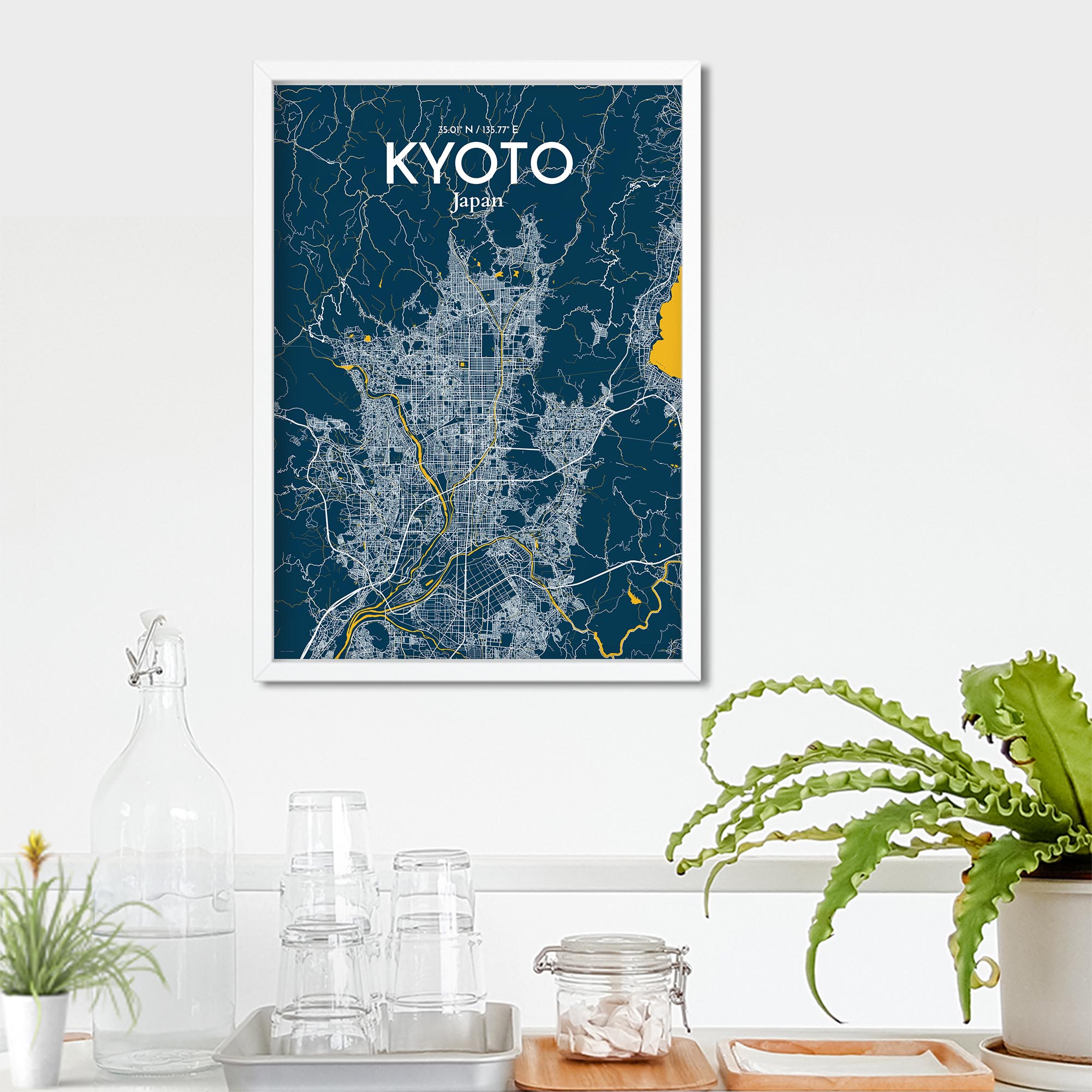 Kyoto City Map, Art Print, Wall Decor - OurPoster.com