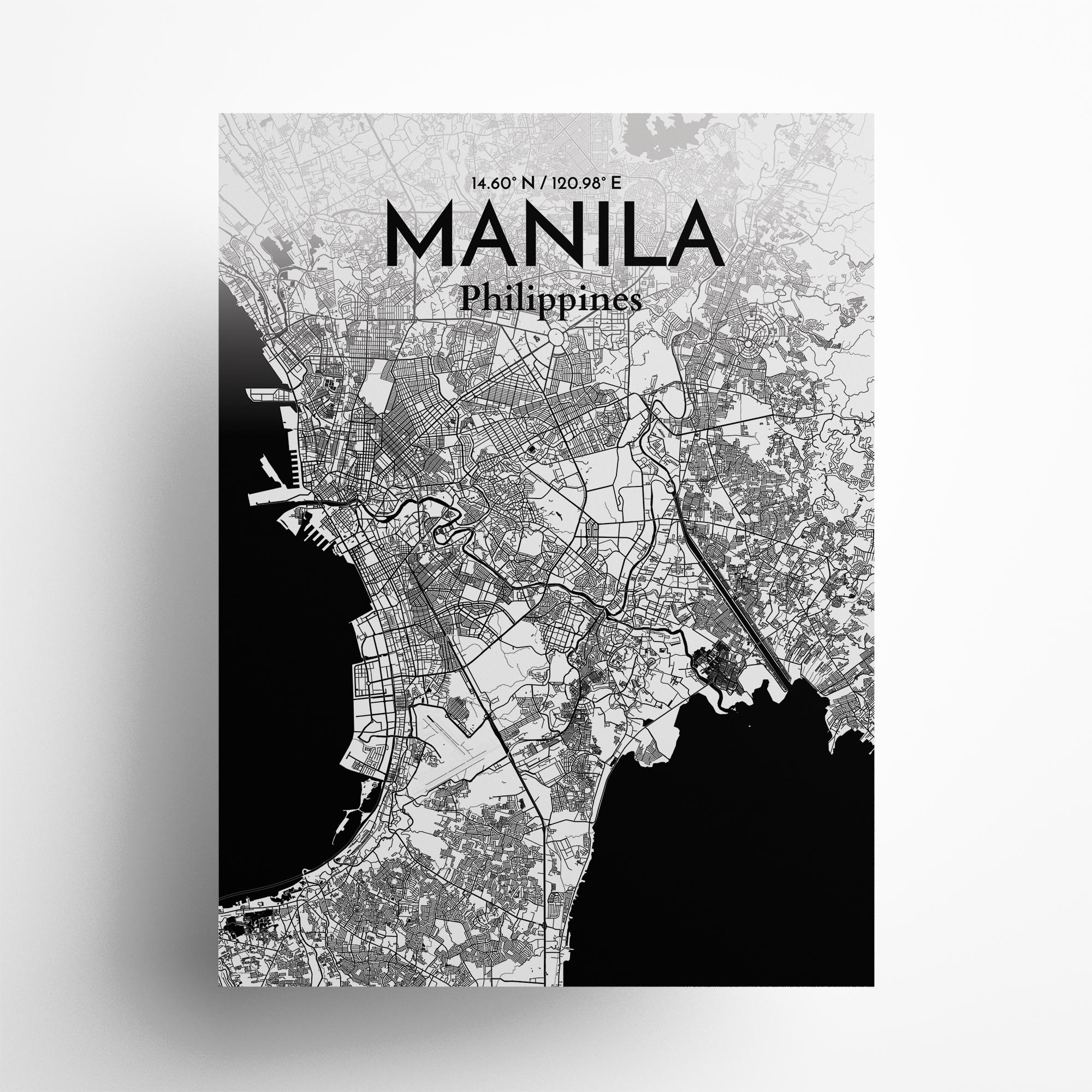 Manila City Map, Art Print, Wall Decor - OurPoster.com