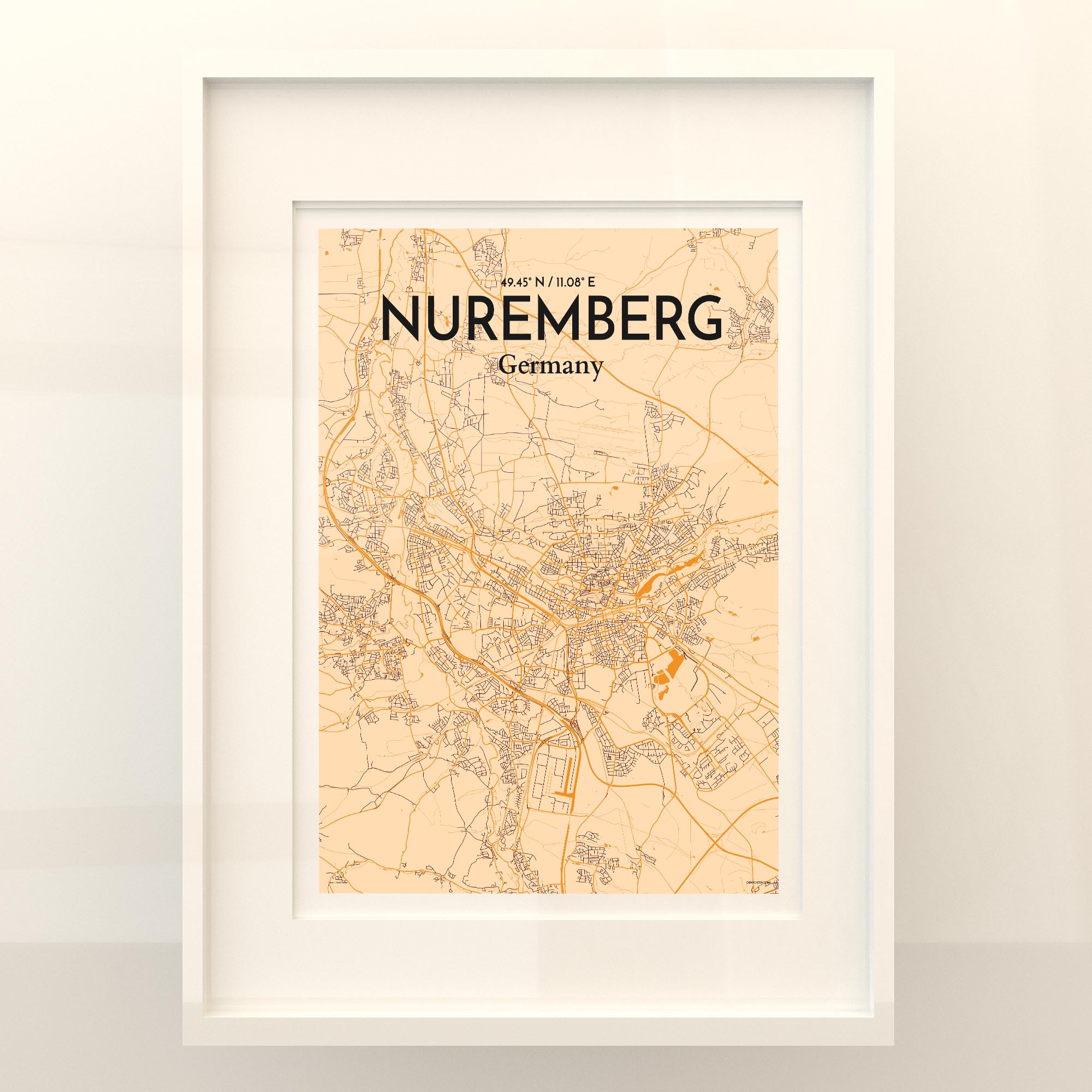 Nuremberg City Map, Art Print, Wall Decor - OurPoster.com