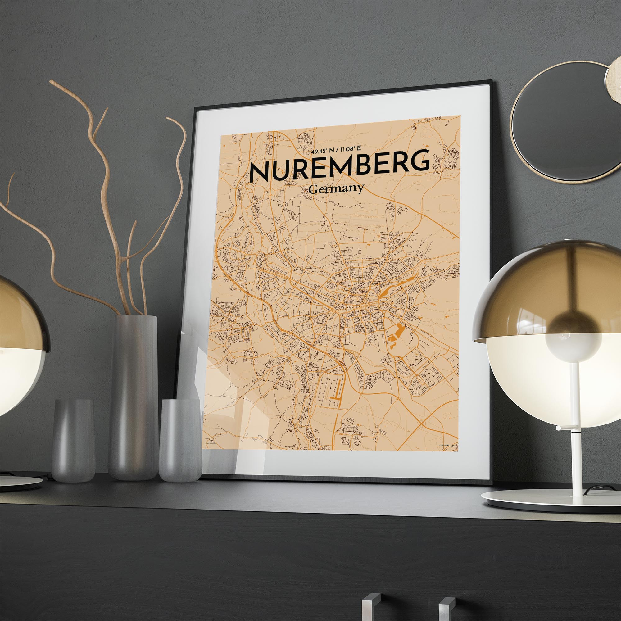 Nuremberg City Map, Art Print, Wall Decor - OurPoster.com