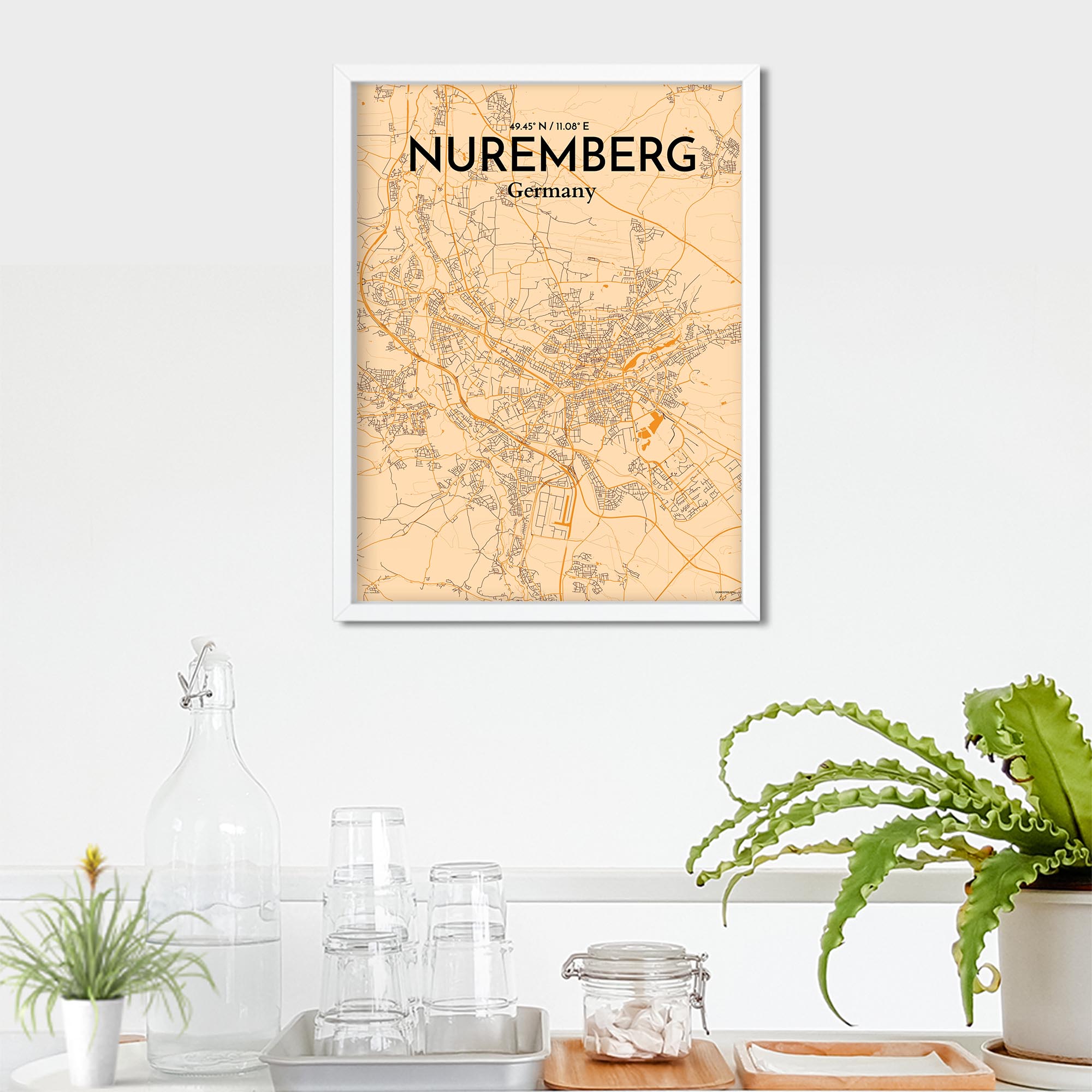 Nuremberg City Map, Art Print, Wall Decor - OurPoster.com