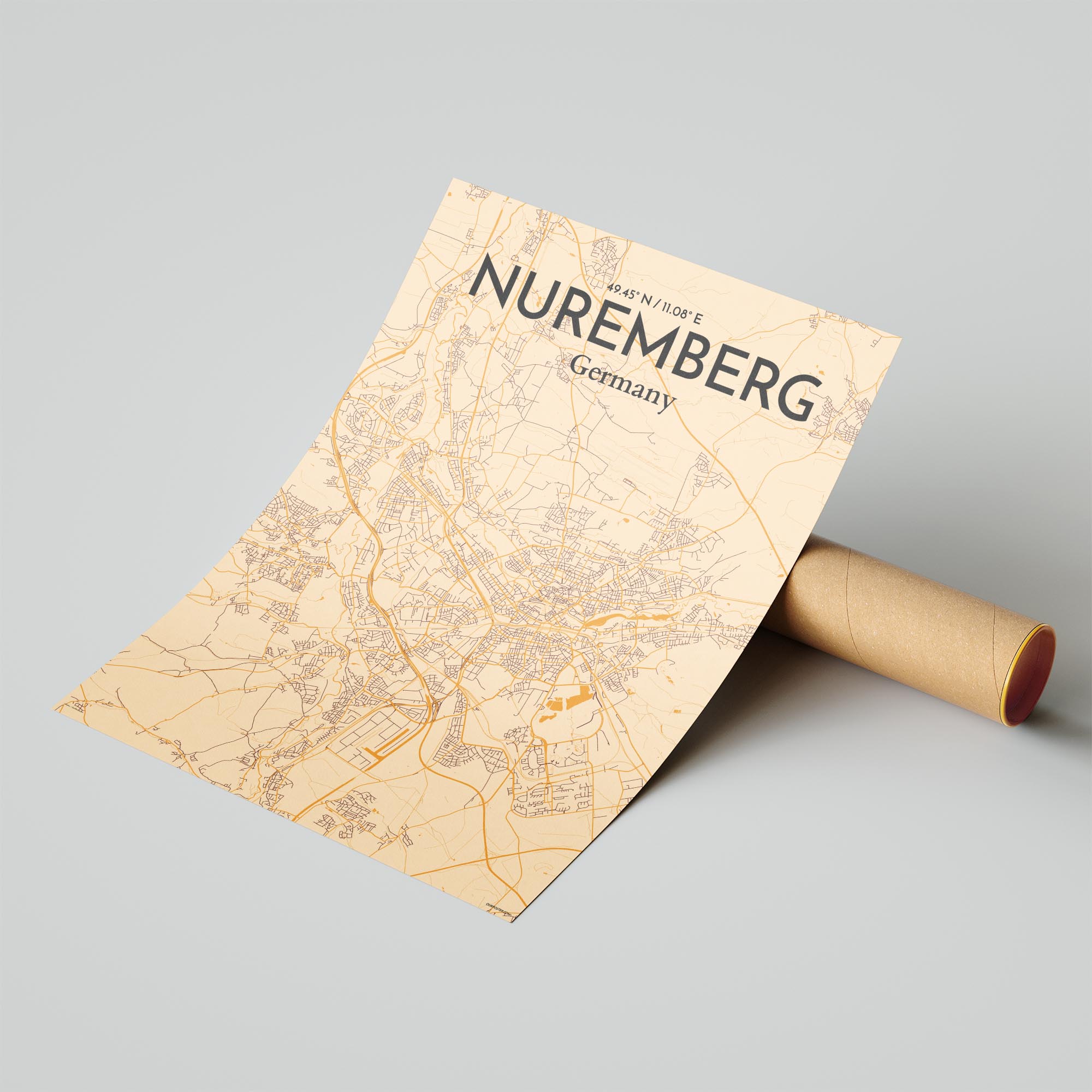 Nuremberg City Map, Art Print, Wall Decor - OurPoster.com