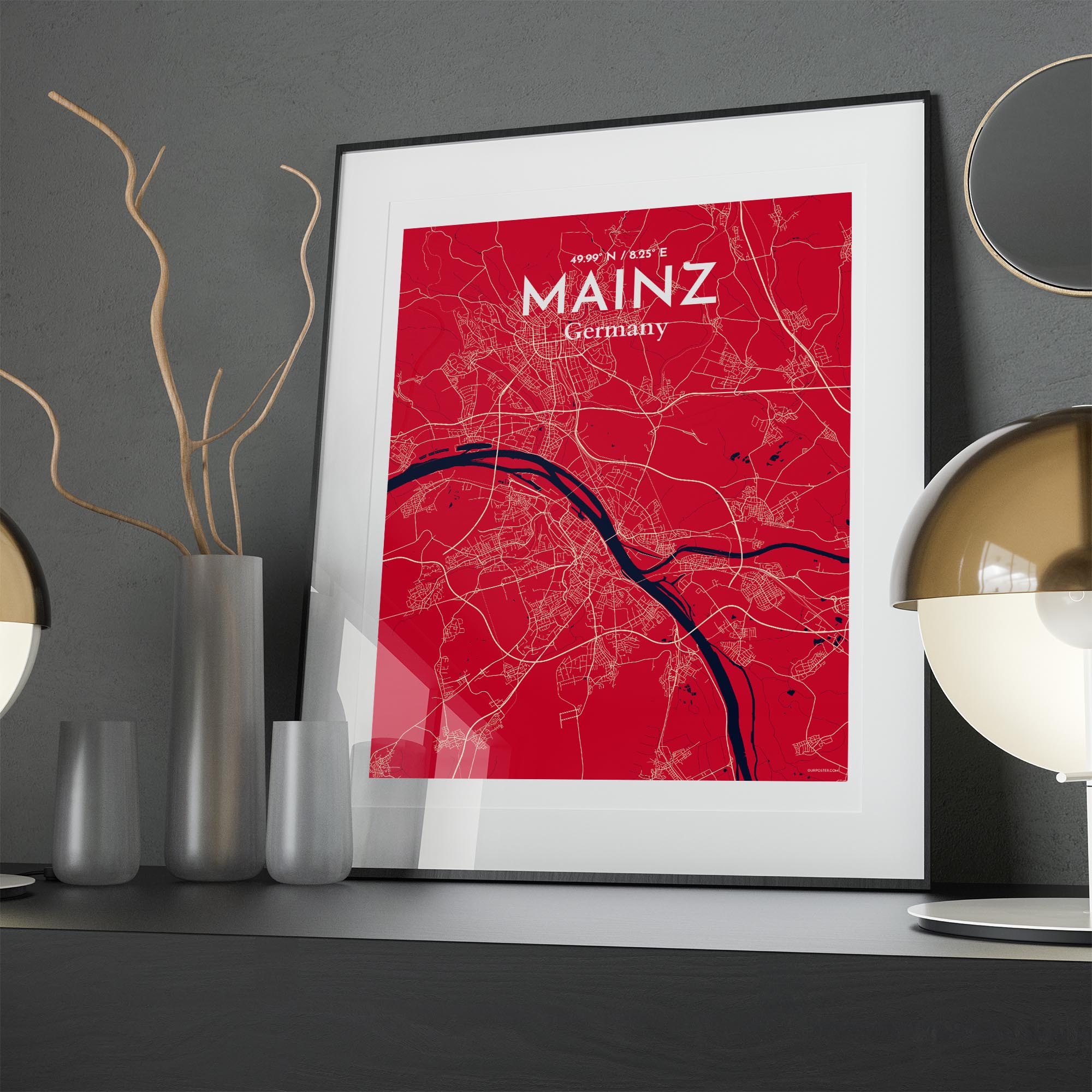 Mainz City Map, Art Print, Wall Decor - OurPoster.com