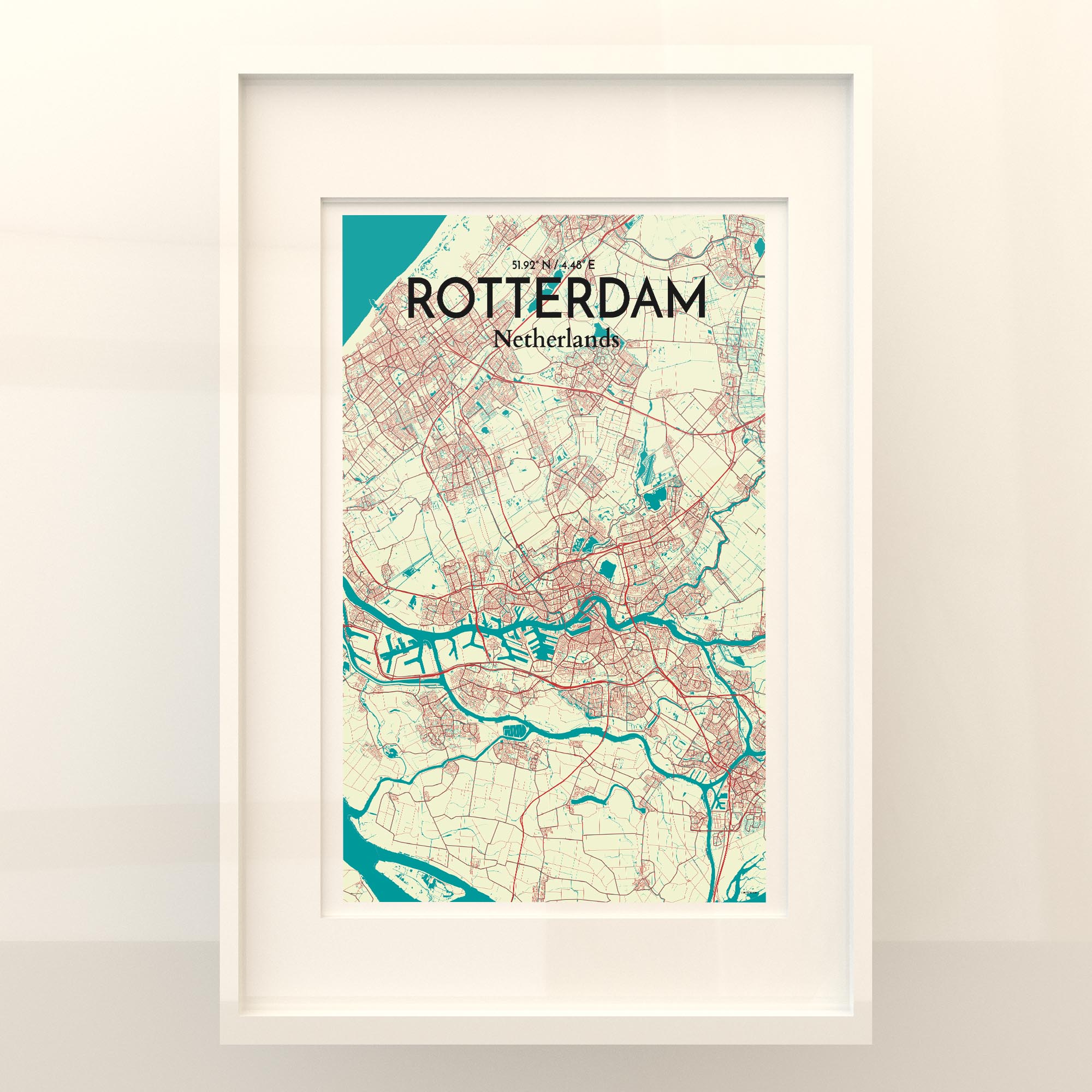 Rotterdam City Map, Art Print, Wall Decor - OurPoster.com