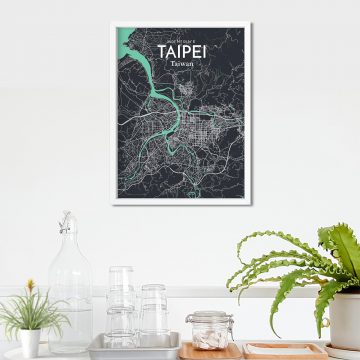 Taipei City Map, Art Print, Wall Decor - OurPoster.com