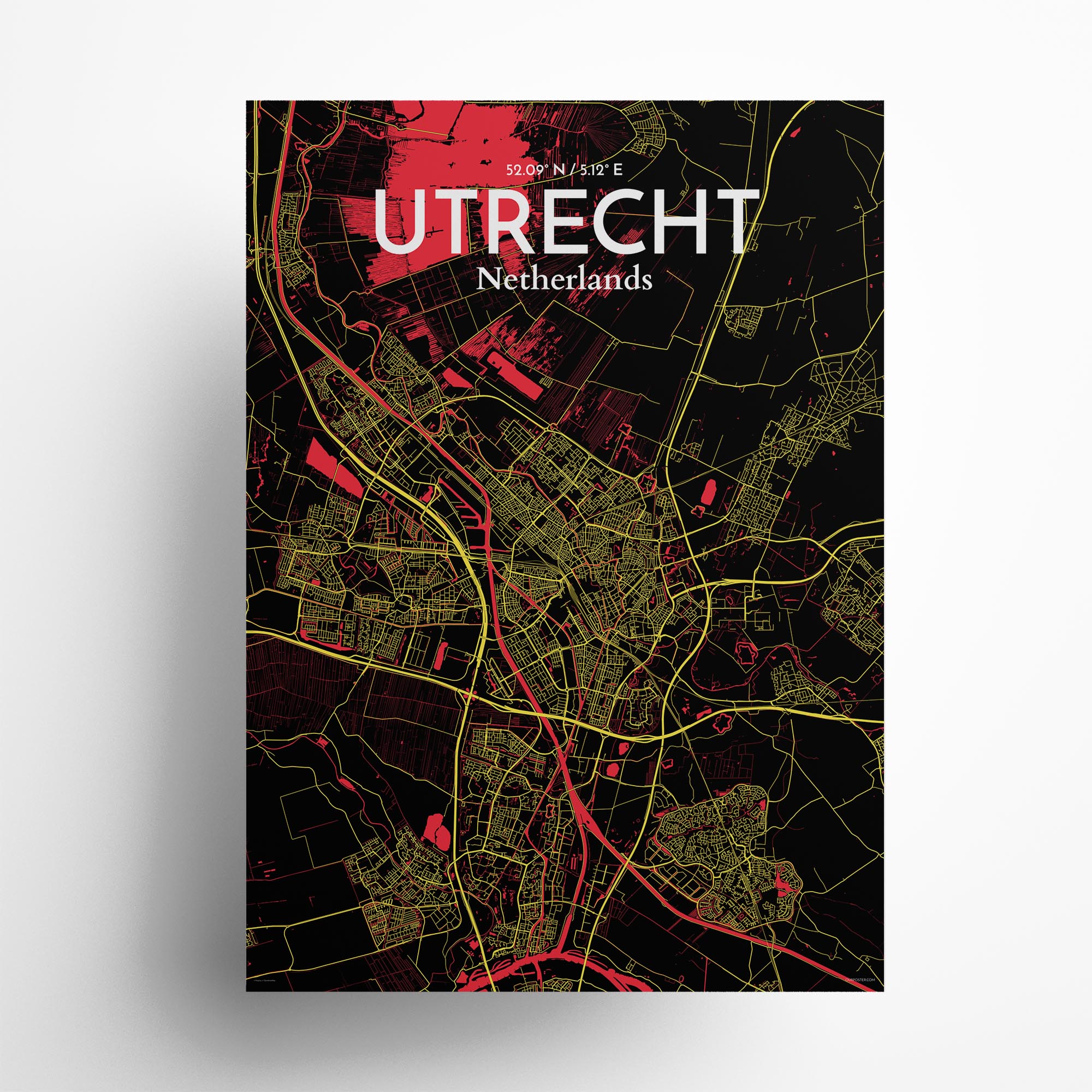 Utrecht City Map, Art Print, Wall Decor - OurPoster.com
