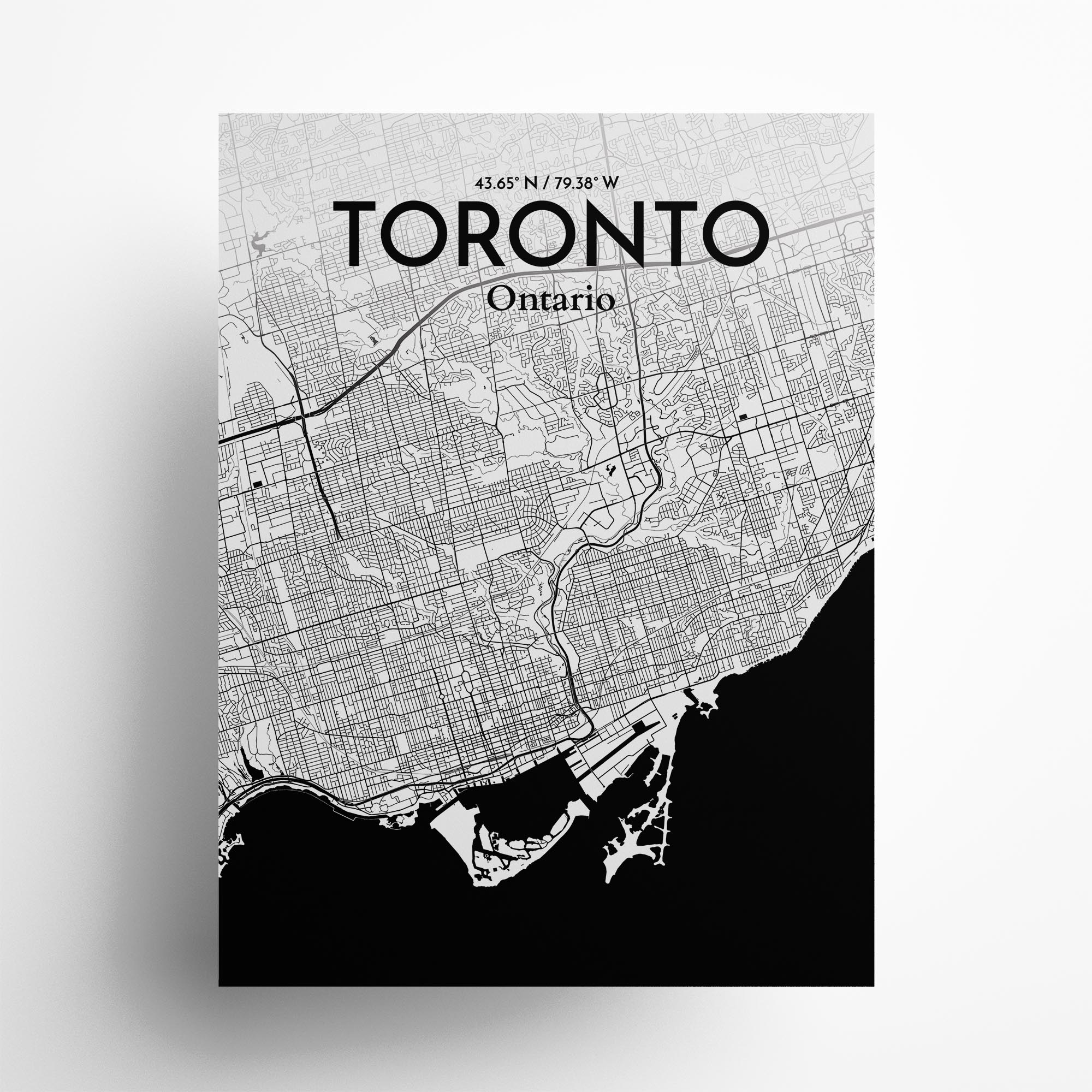 Toronto City Map, Art Print, Wall Decor - OurPoster.com