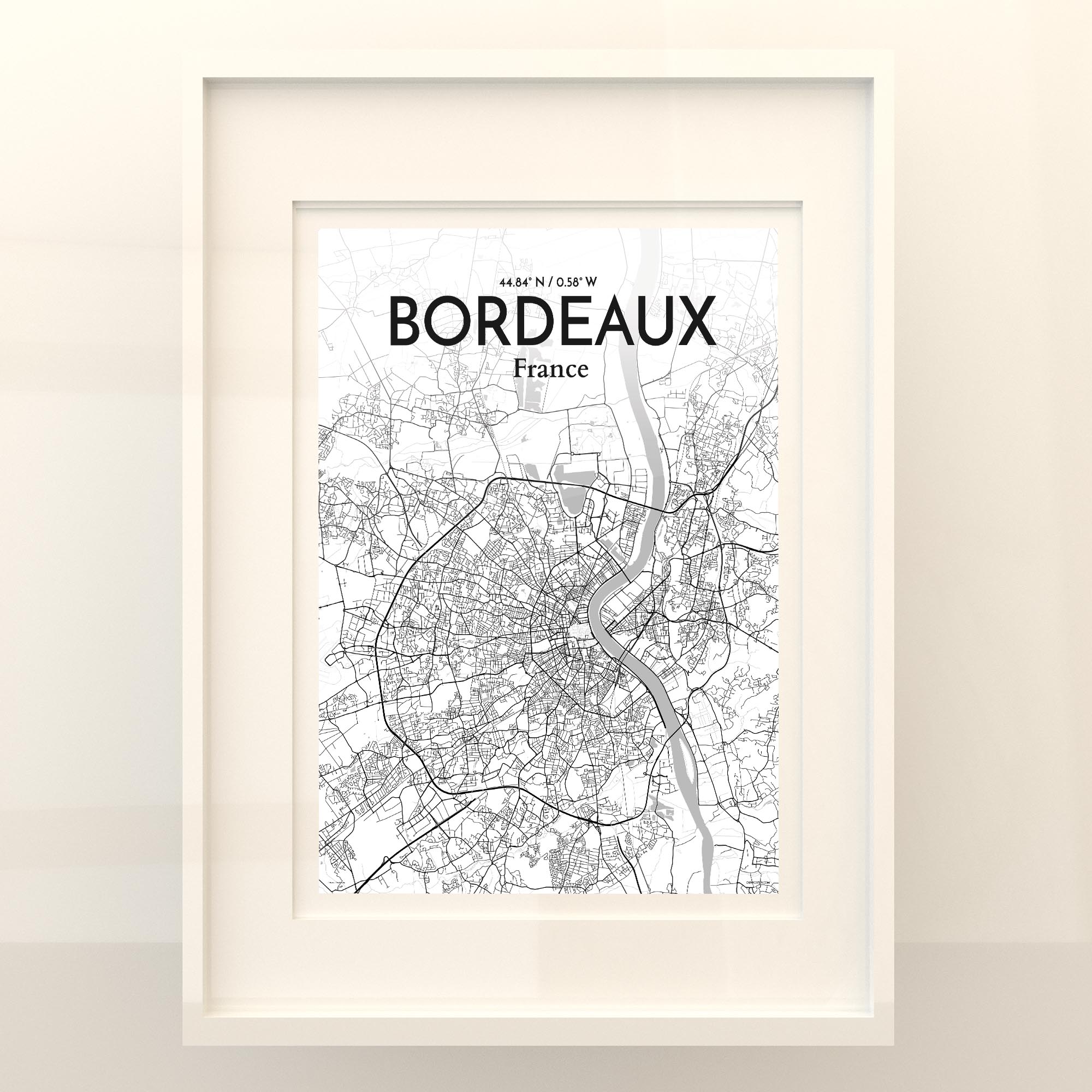Bordeaux City Map, Art Print, Wall Decor - OurPoster.com