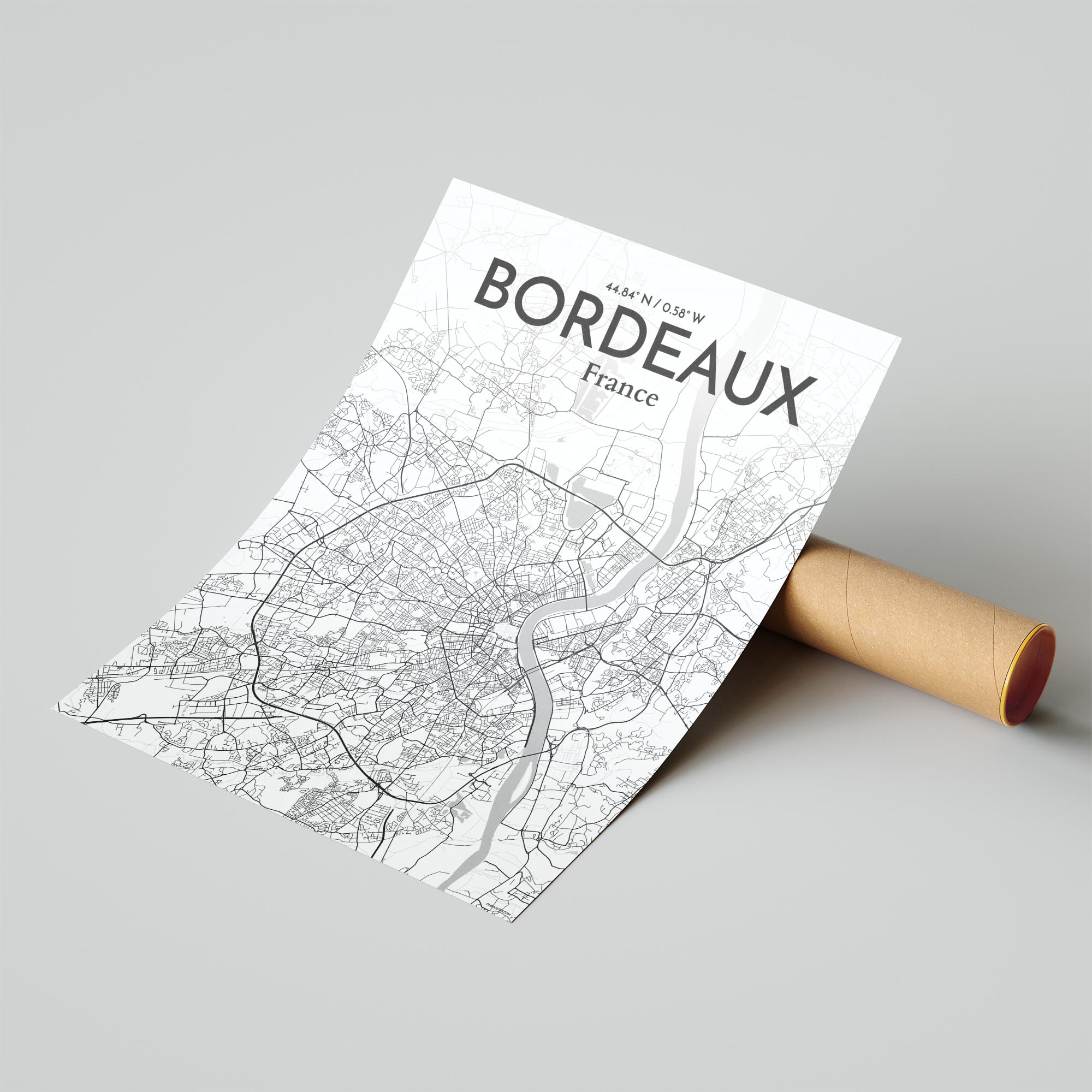 Bordeaux City Map, Art Print, Wall Decor - OurPoster.com