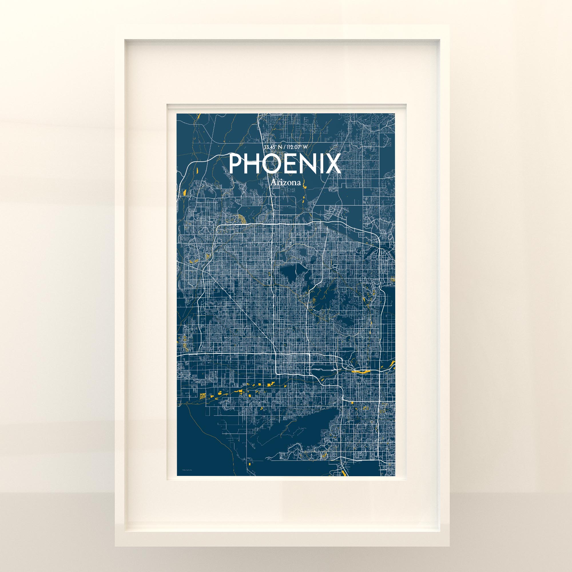 Phoenix City Map, Art Print, Wall Decor - OurPoster.com