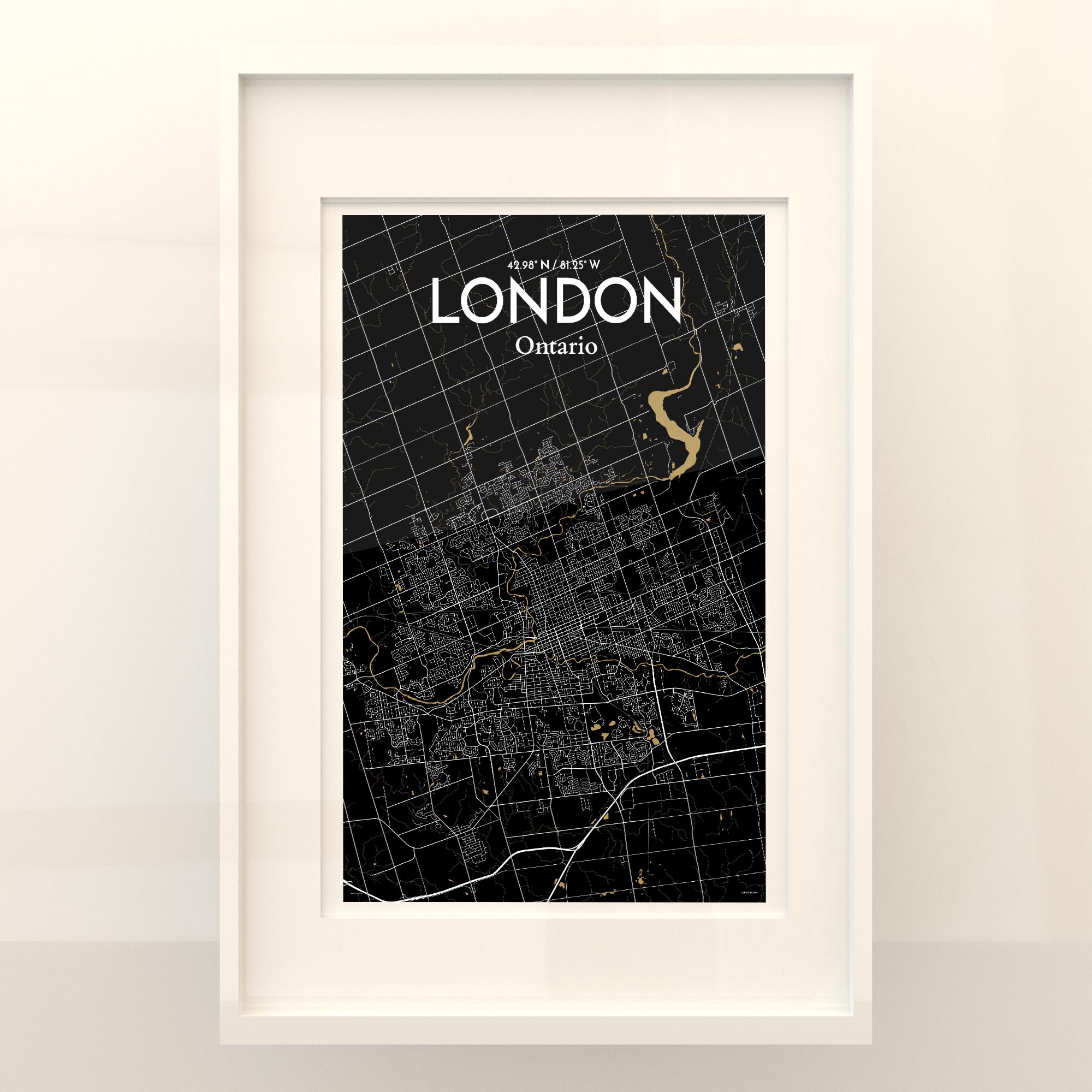 London Ontario City Map, Art Print, Wall Decor - OurPoster.com