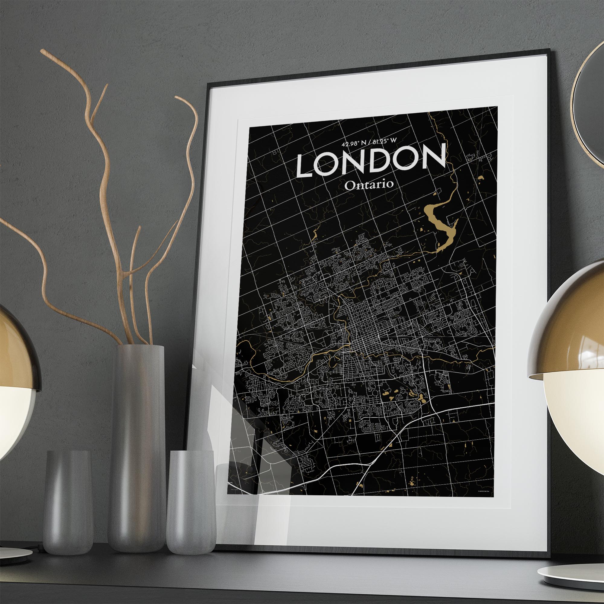 London Ontario City Map, Art Print, Wall Decor - OurPoster.com