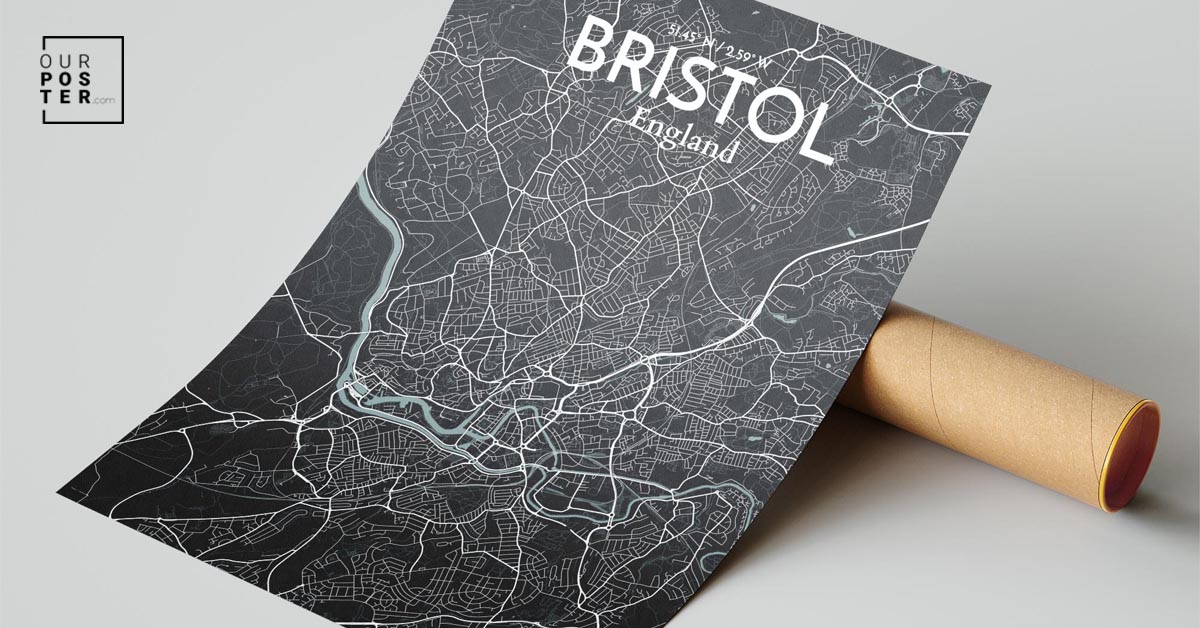 Bristol City Map, Art Print, Wall Decor - OurPoster.com