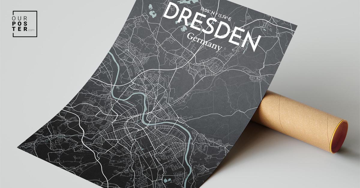 Dresden City Map, Art Print, Wall Decor - OurPoster.com