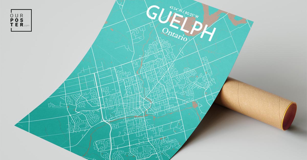 Guelph City Map, Art Print, Wall Decor - OurPoster.com