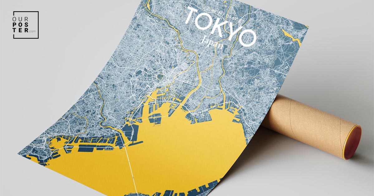 Tokyo City Map, Art Print, Wall Decor - OurPoster.com
