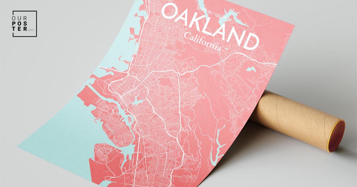 Oakland City Map, Art Print, Wall Decor - OurPoster.com