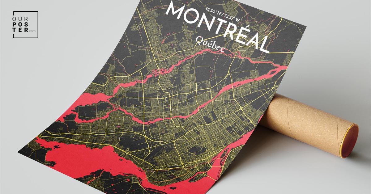 Montreal City Map, Art Print, Wall Decor - OurPoster.com