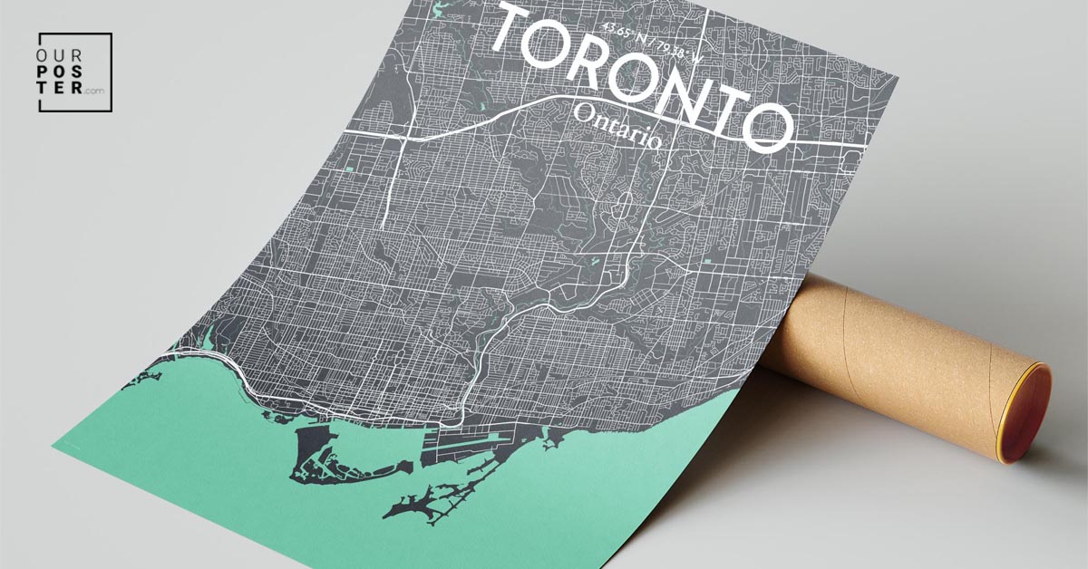 Toronto City Map, Art Print, Wall Decor - OurPoster.com